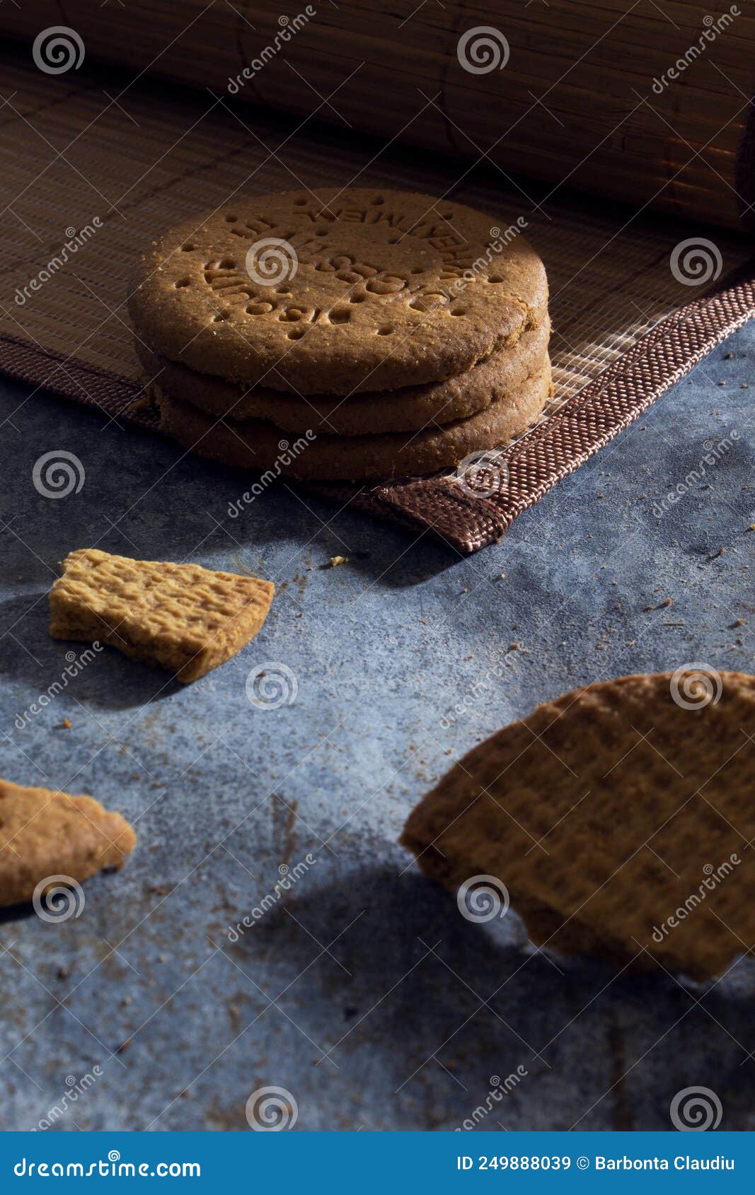 Digestive Cookies Biscuit Stack on Each Other Stock Image - Image of ...