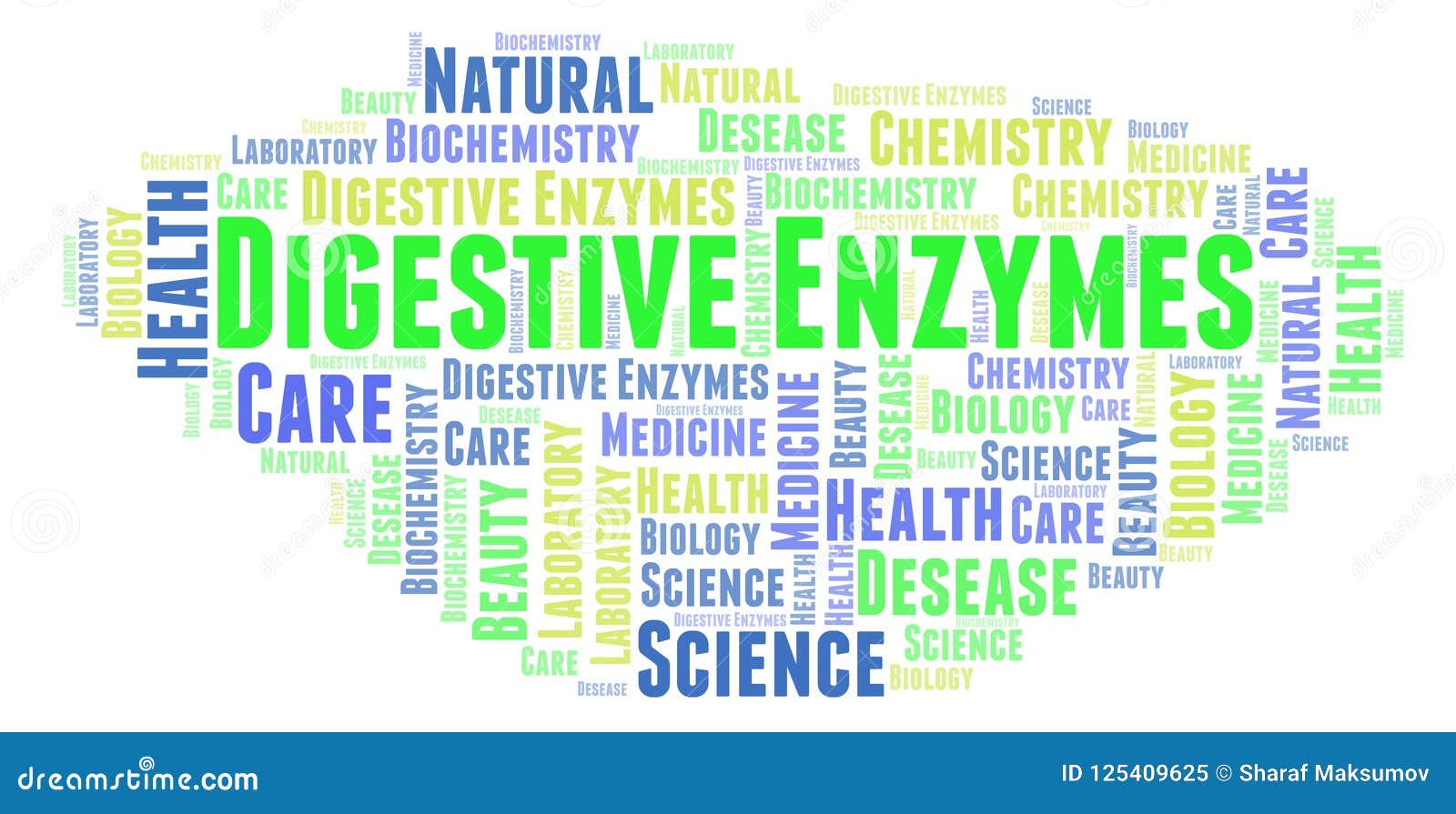 Digestive Enzymes Word Cloud. Stock Illustration - Illustration of ...