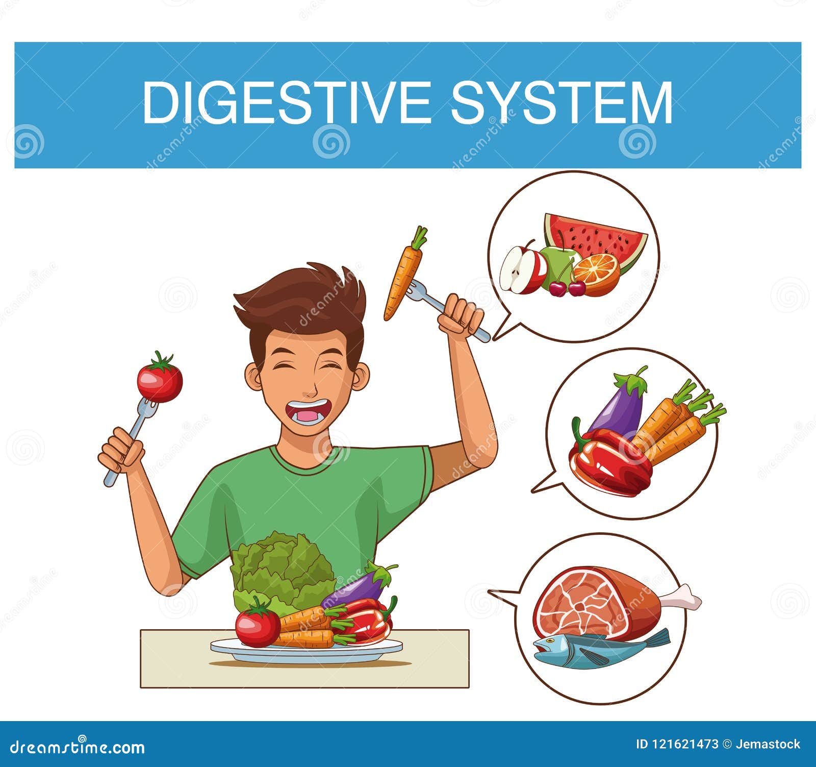 Digestive system concept stock vector. Illustration of enteric - 121621473