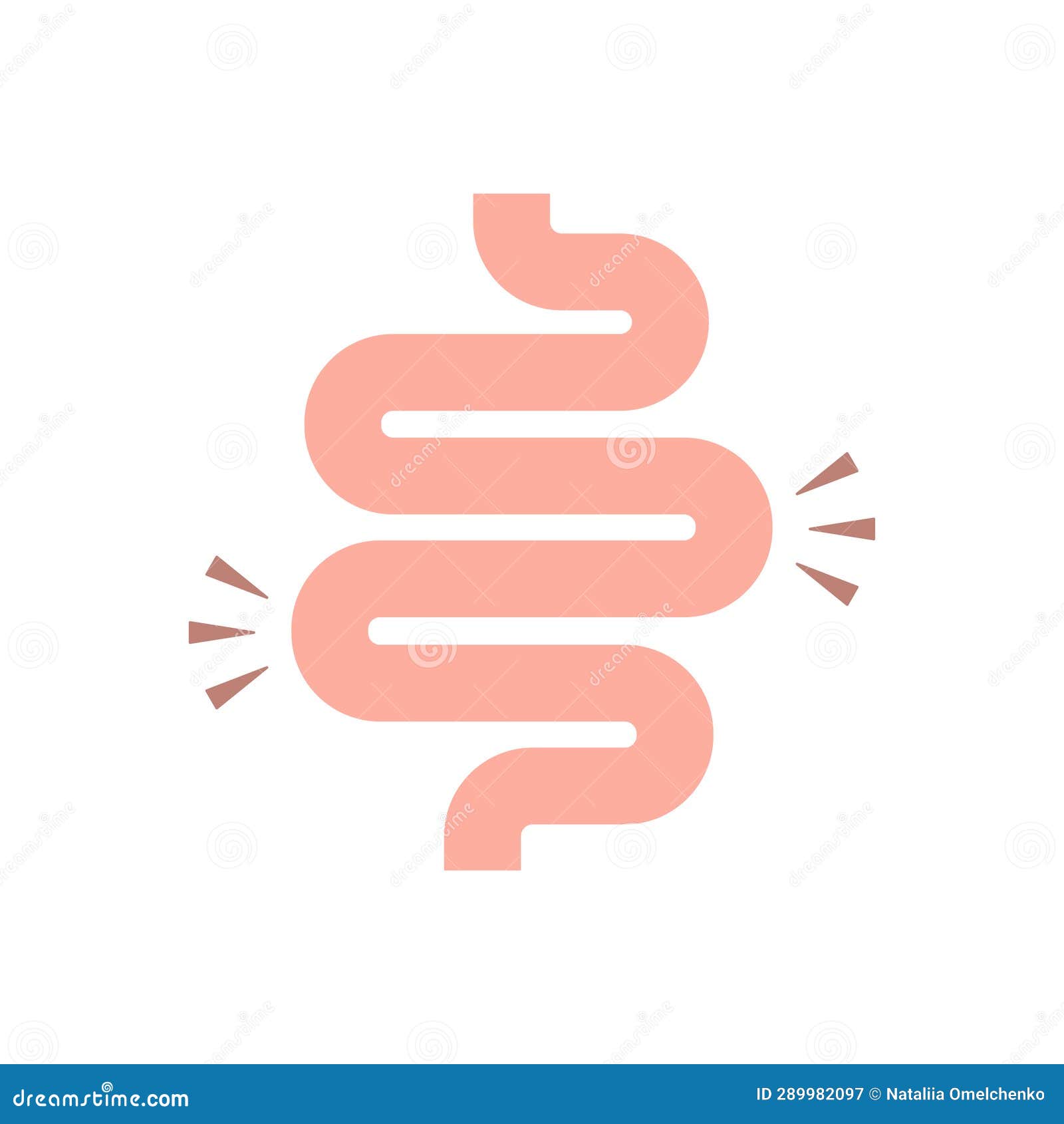 Colitis Vector Icon, Colic Symbol, Line Color Vector Illustration ...