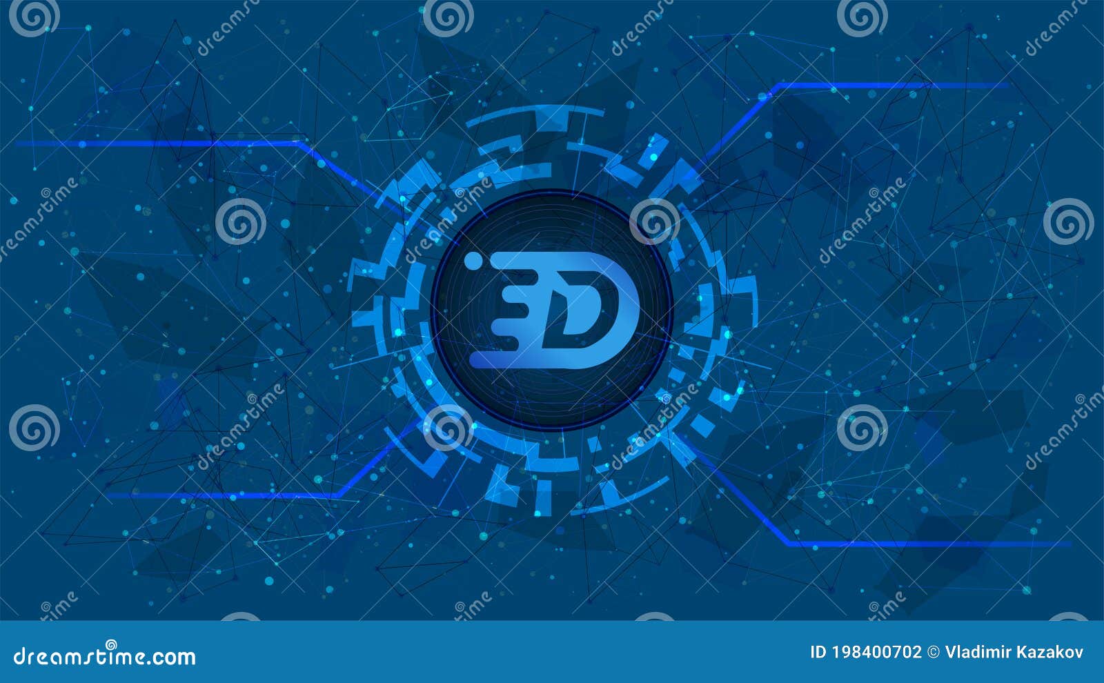 DIGEX Token Symbol of the DeFi Project in a Digital Circle with a ...