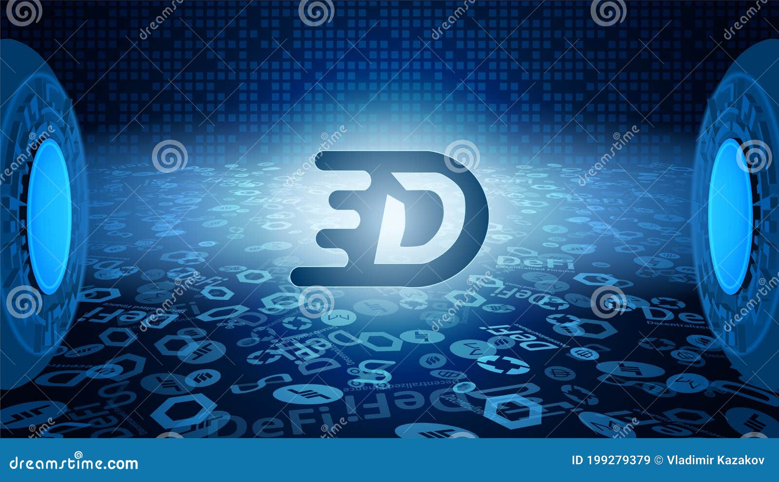 DIGEX Token Symbol of the DeFi System Shining in the Rays of Light ...