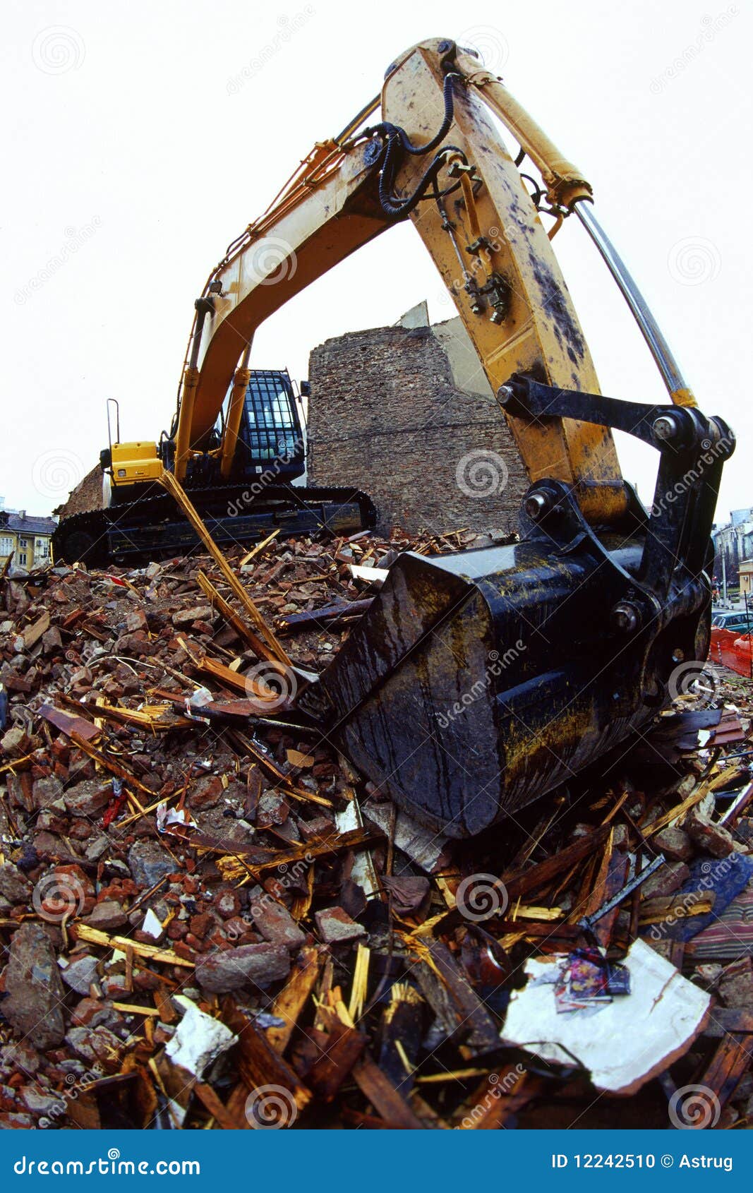 Digger With Garbage Container Royalty-Free Stock Photo | CartoonDealer ...