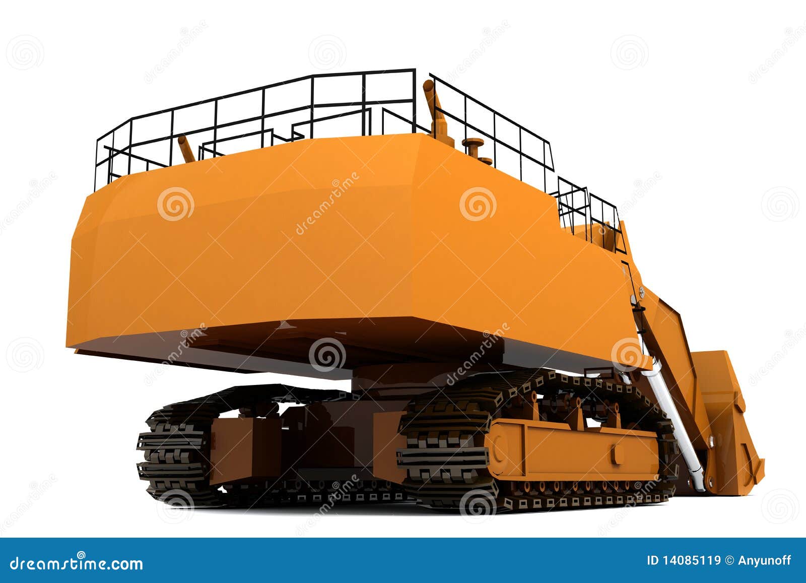 Digger stock image. Image of track, orange, excavator - 14085119