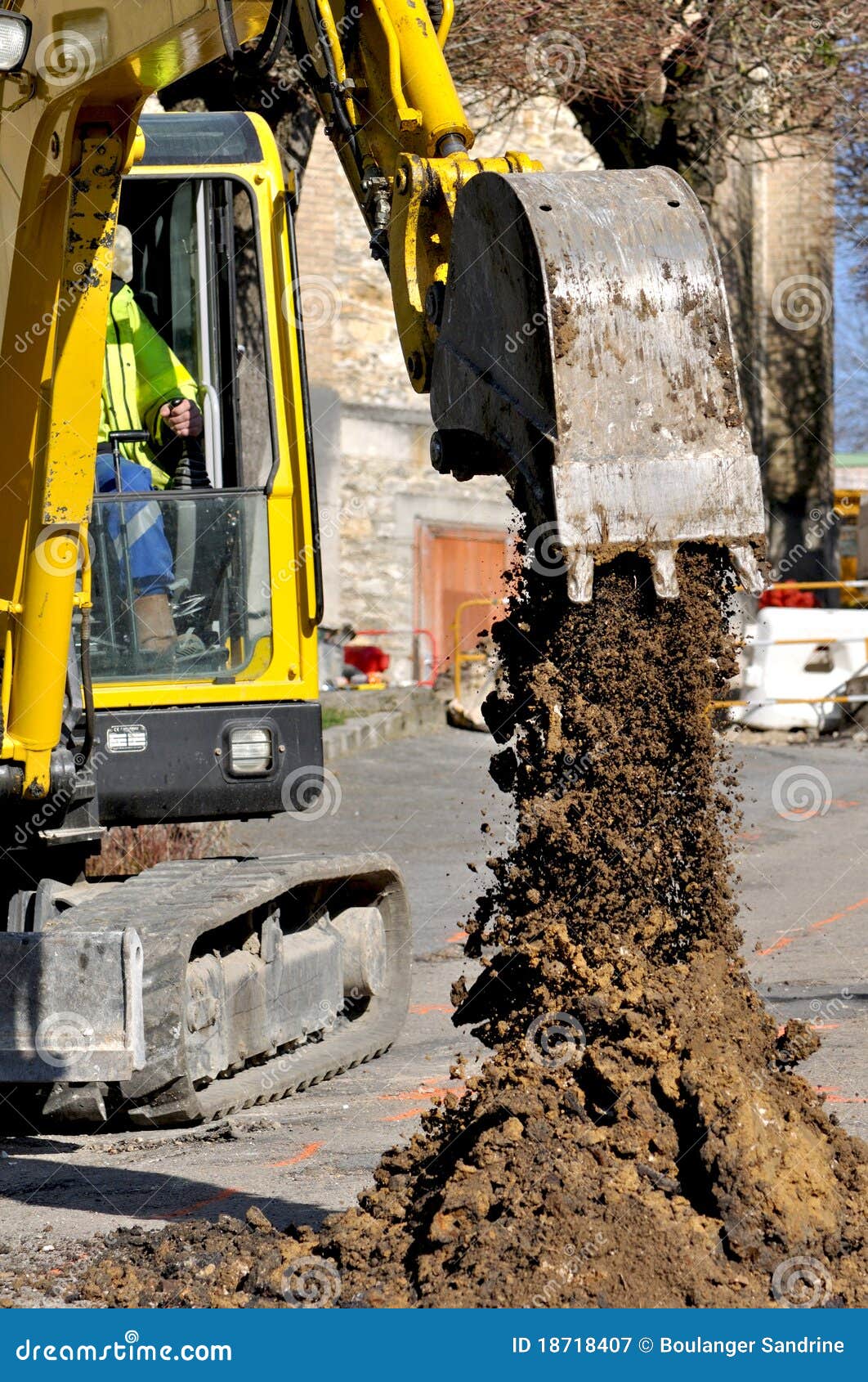 Digger stock image. Image of excavator, site, mechanical - 18718407