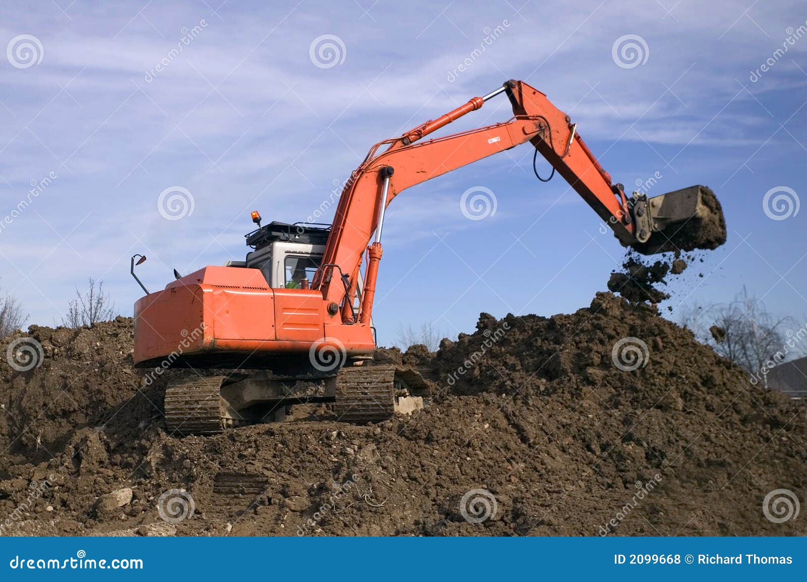 Digger #2 stock photo. Image of landscape, site, bucket - 2099668