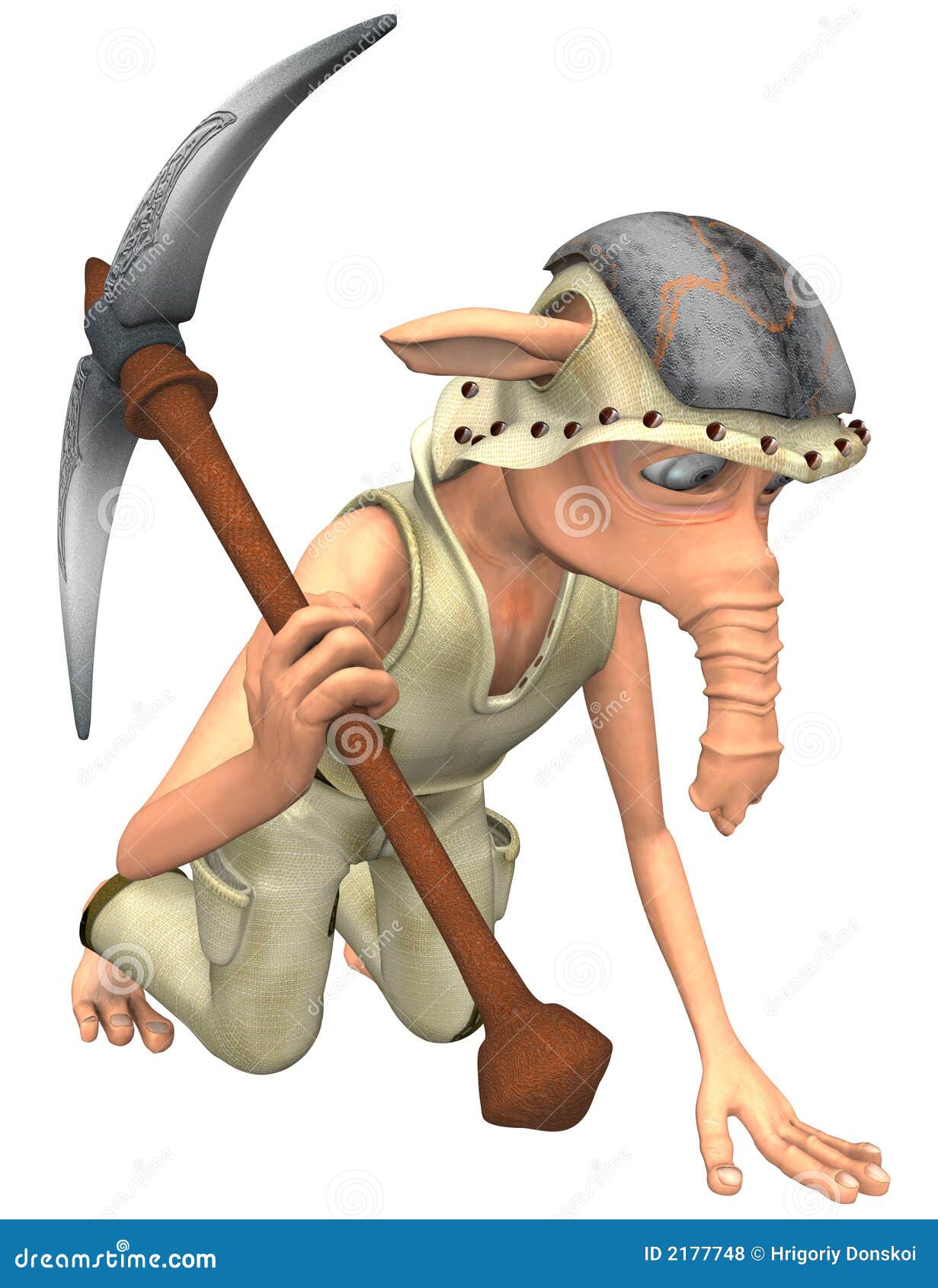 Digger stock illustration. Illustration of comic, cartoon - 2177748