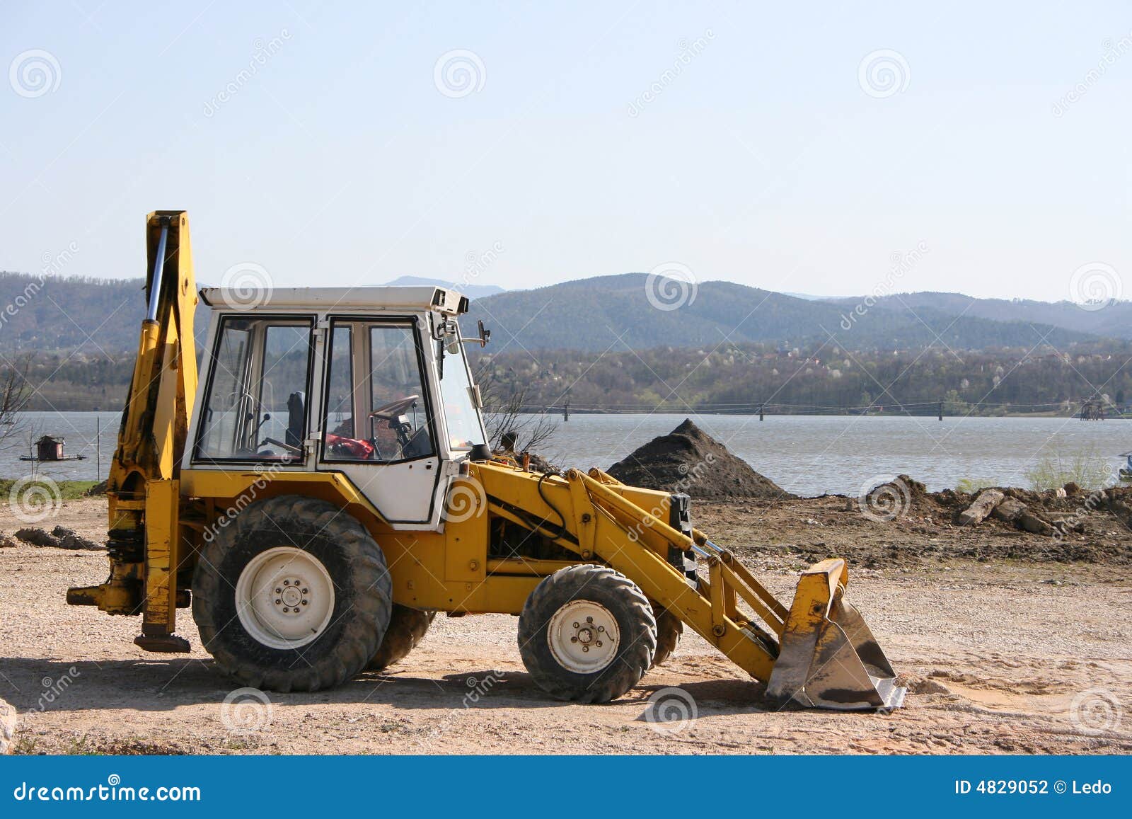 Digger stock photo. Image of town, working, transport - 4829052