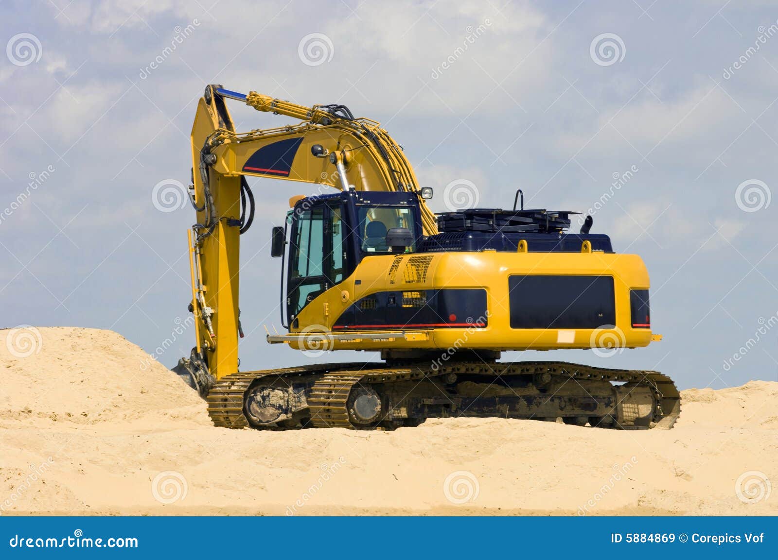 Digger stock image. Image of bulldozer, yellow, goods - 5884869