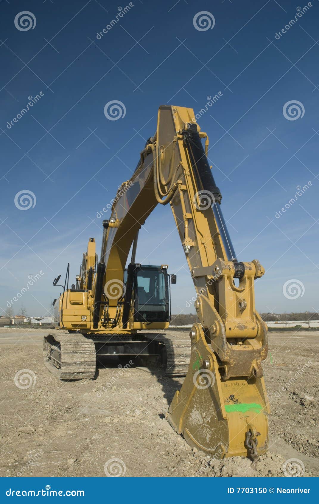 Digger stock photo. Image of wheels, site, glass, windows - 7703150