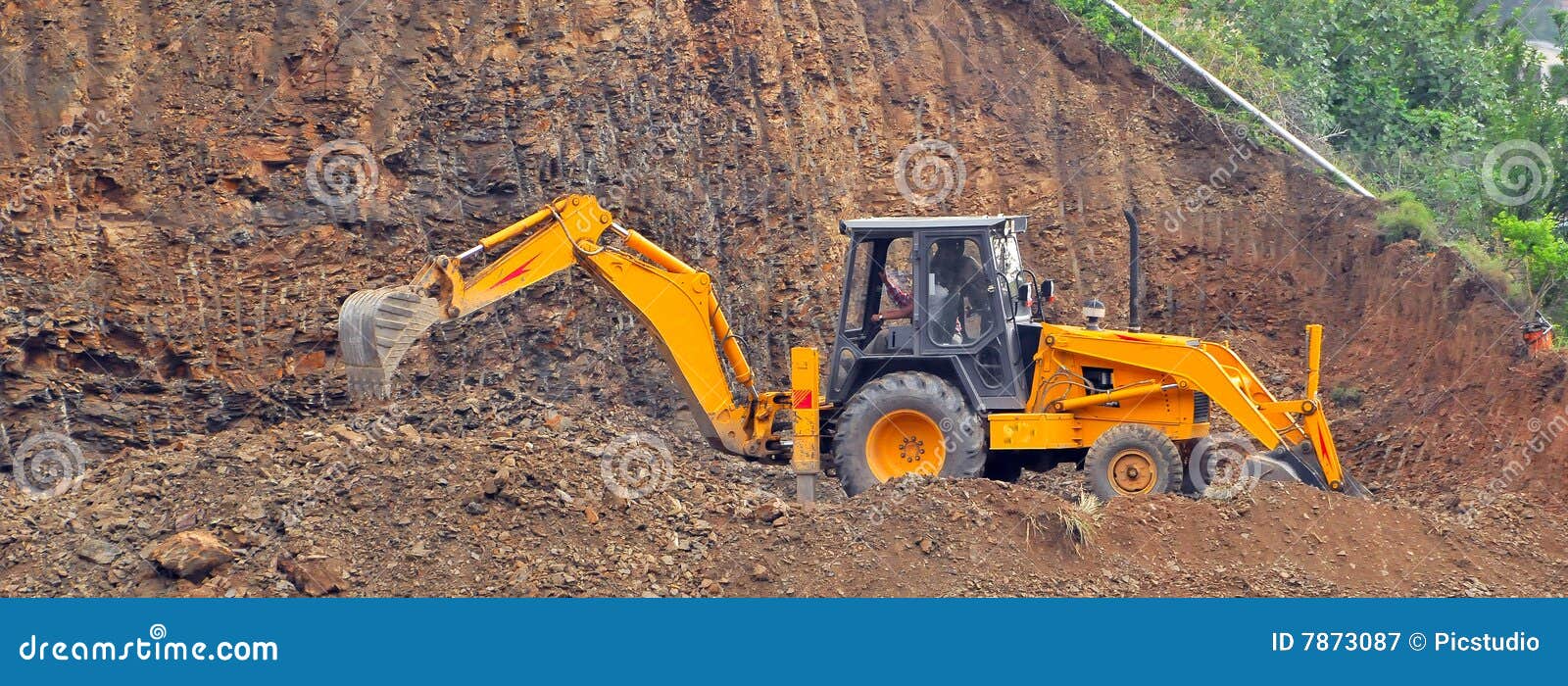 Digger stock image. Image of backhoe, equipment, load - 7873087