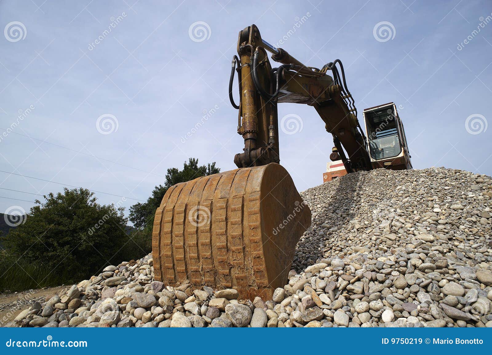 Digger stock image. Image of stones, site, working, digger - 9750219