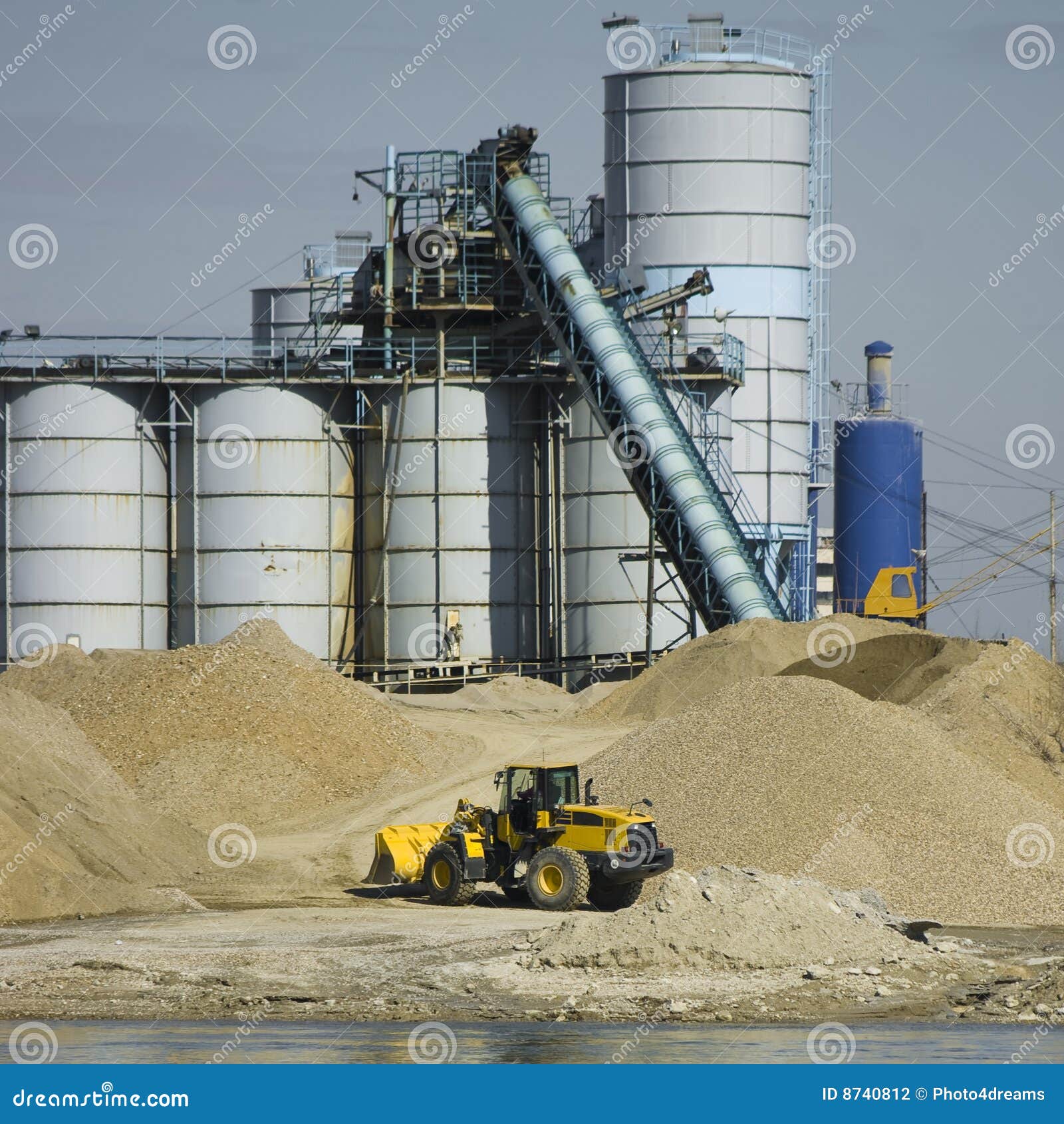 Digger in Action, Sand Industry Stock Photo - Image of separation, city ...