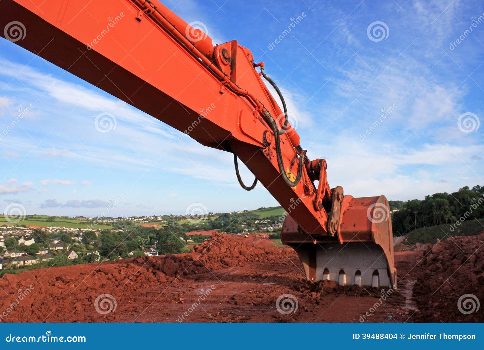 Digger arm stock photo. Image of dump, hydraulic, works - 39488404