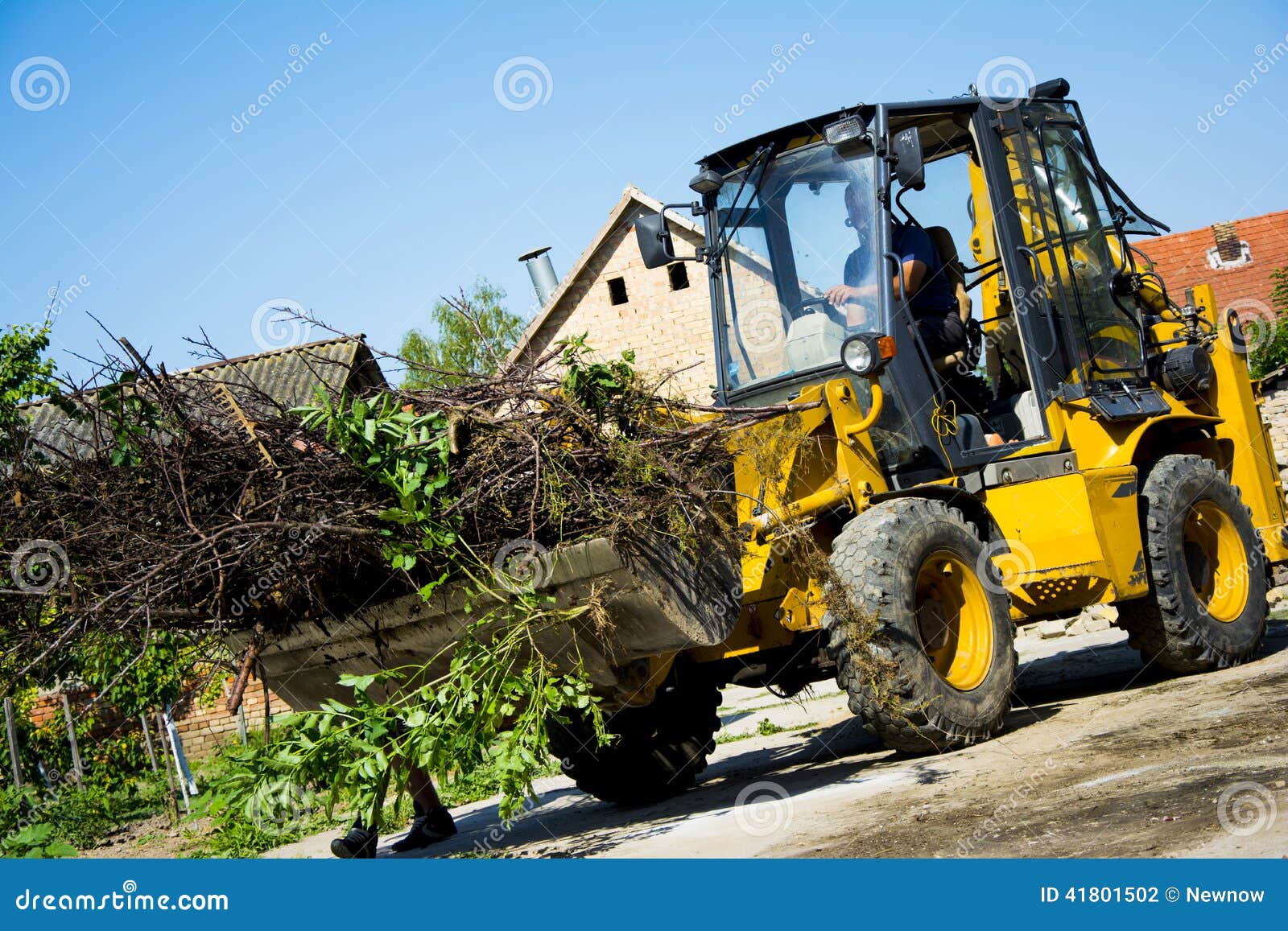 Digger With Garbage Container Royalty-Free Stock Photo | CartoonDealer ...