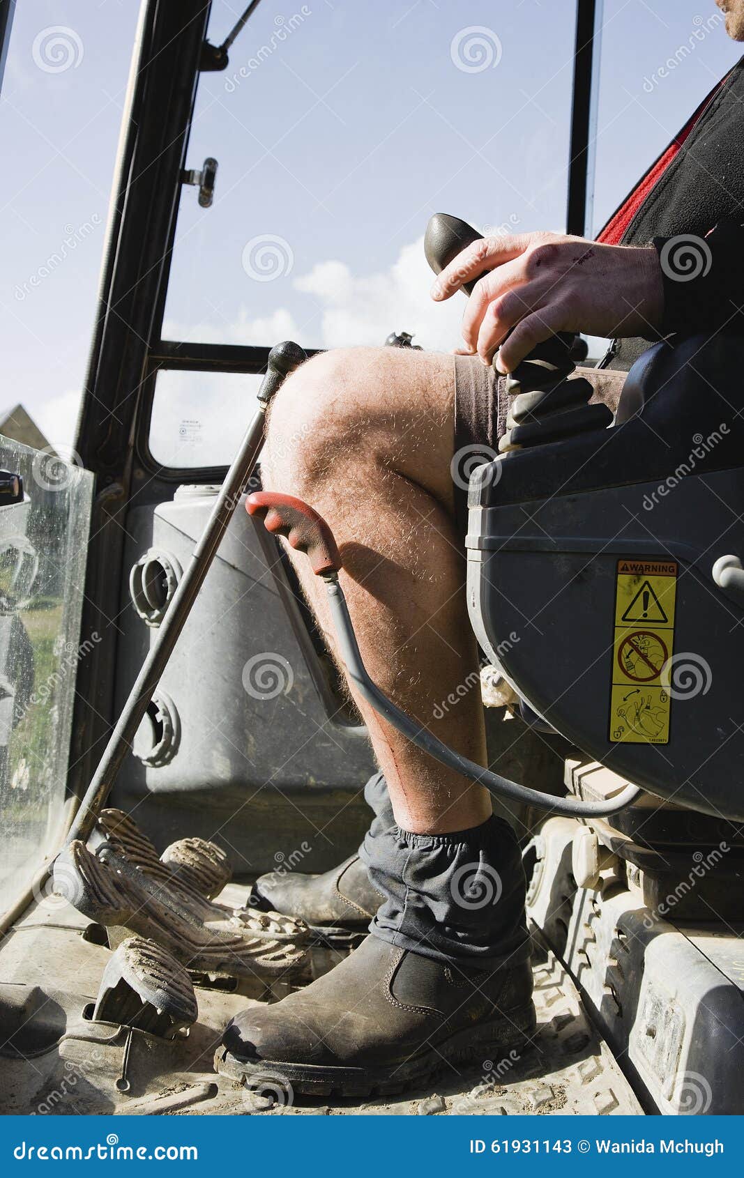 Digger bucket and driver stock image. Image of grinding - 61931143