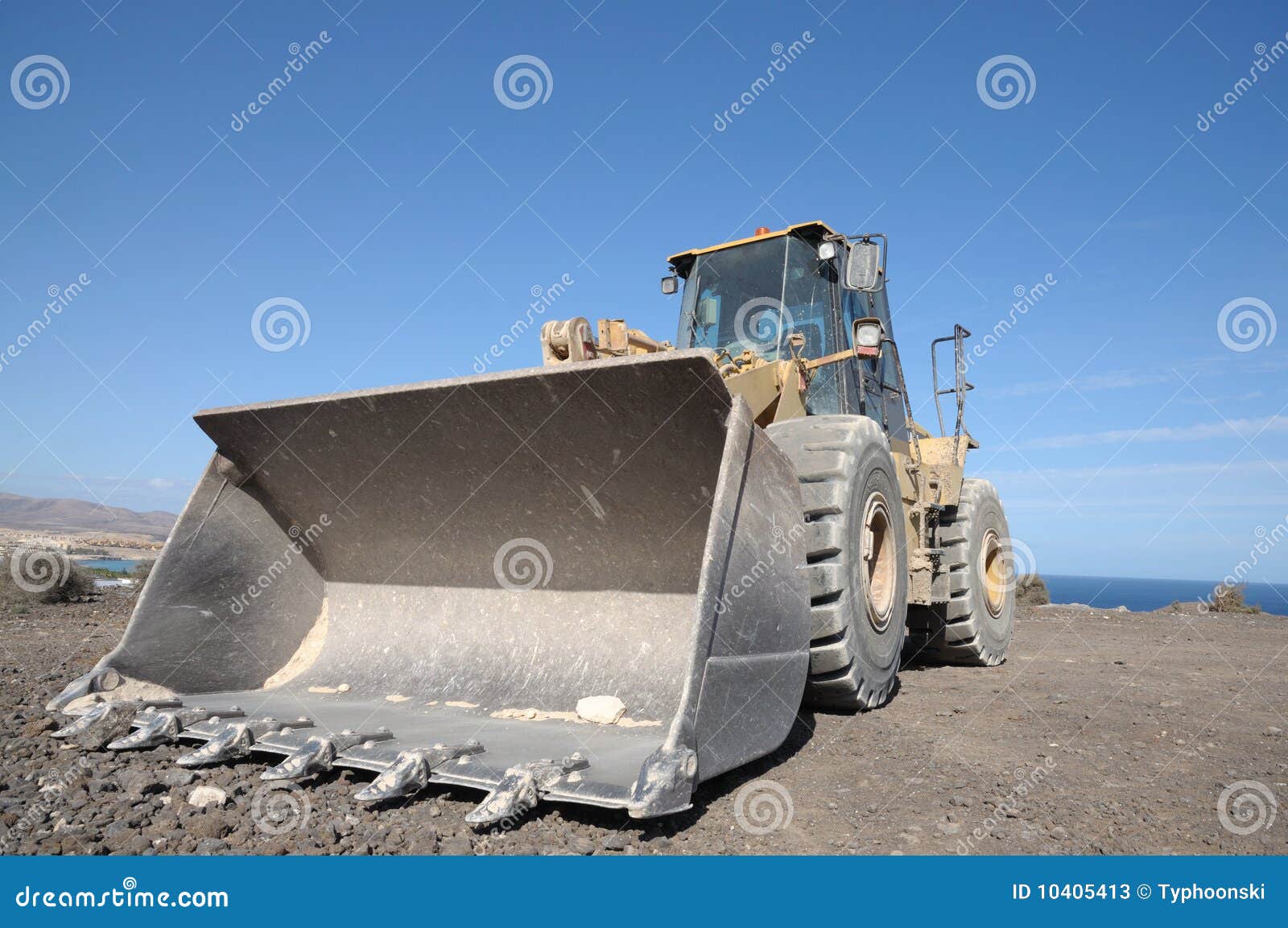 Digger on Construction Site Stock Image - Image of machinery, heavy ...