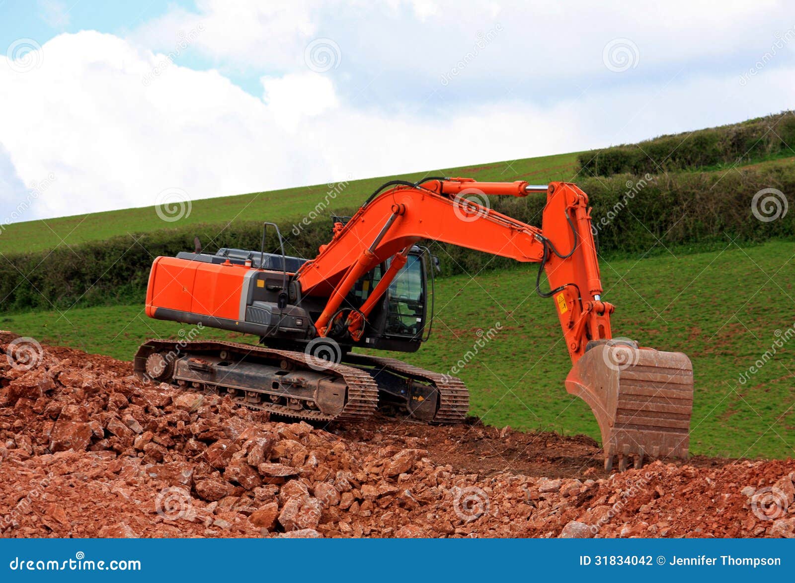 Digger stock photo. Image of heavy, truck, tipper, tracks - 31834042