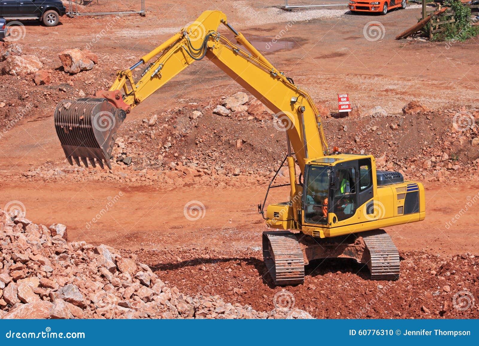 Digger stock photo. Image of breaker, rock, plant, building - 60776310