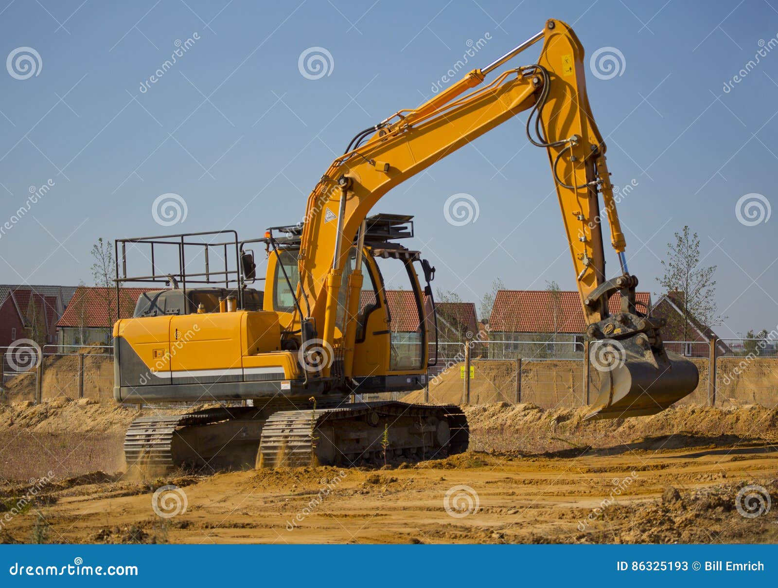 Digger 4 stock image. Image of scoop, blue, caterpillar - 86325193