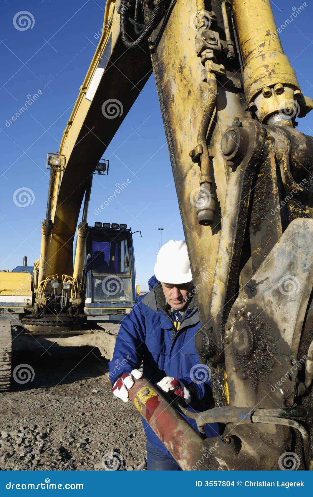 Digger and Driver Close-ups Stock Photo - Image of digging, controller ...