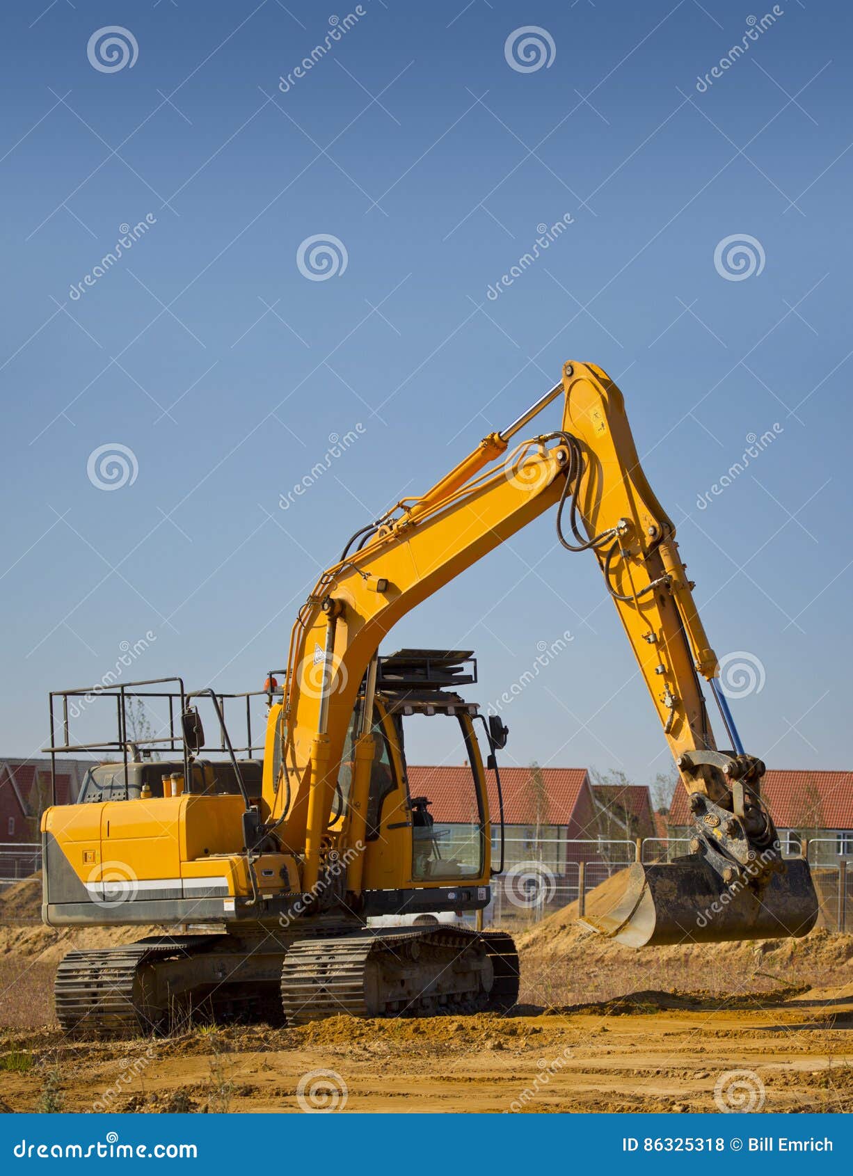 Digger 8 stock photo. Image of driver, scoop, site, boom - 86325318