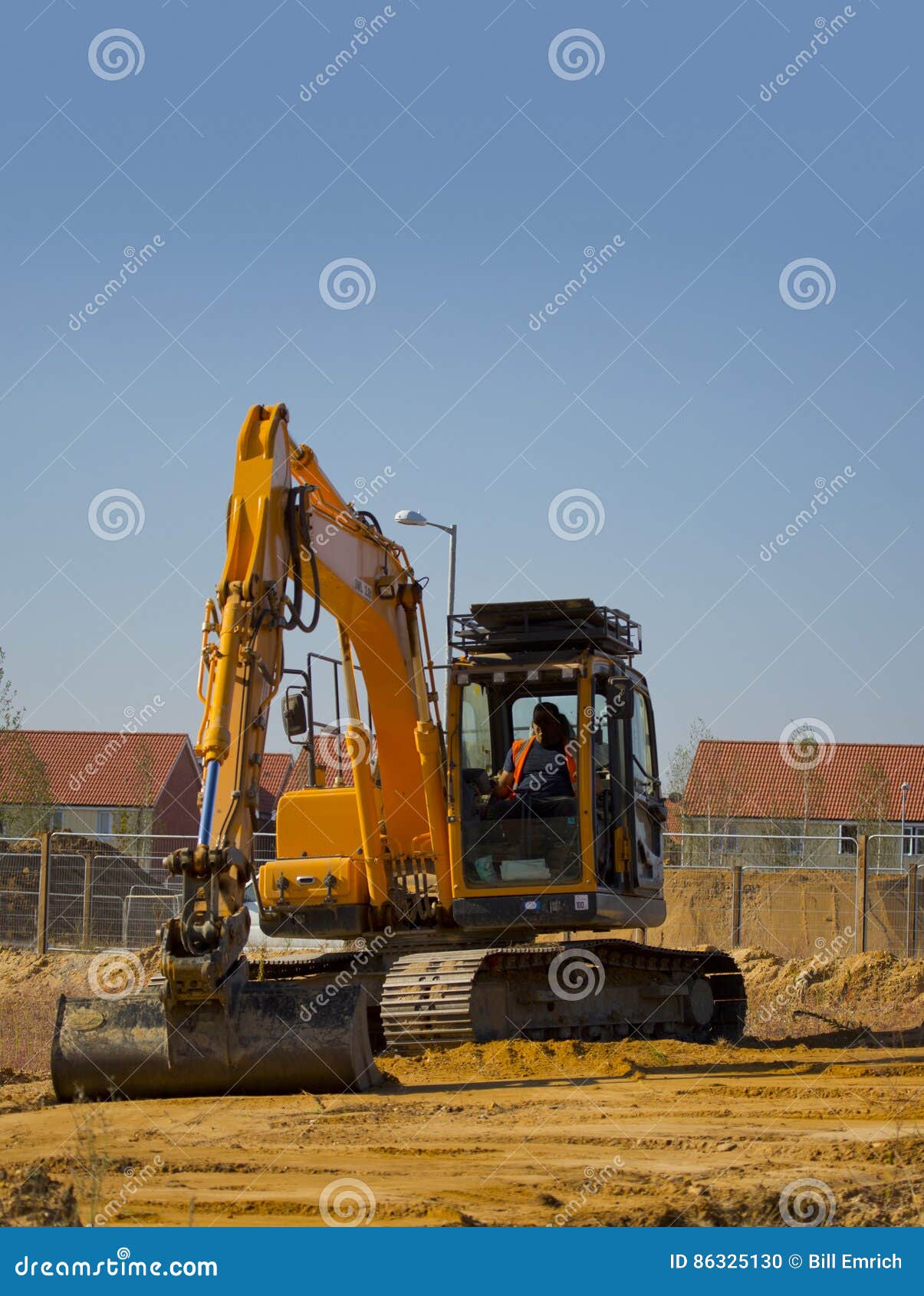 Digger 6 stock photo. Image of building, property, caterpillar - 86325130