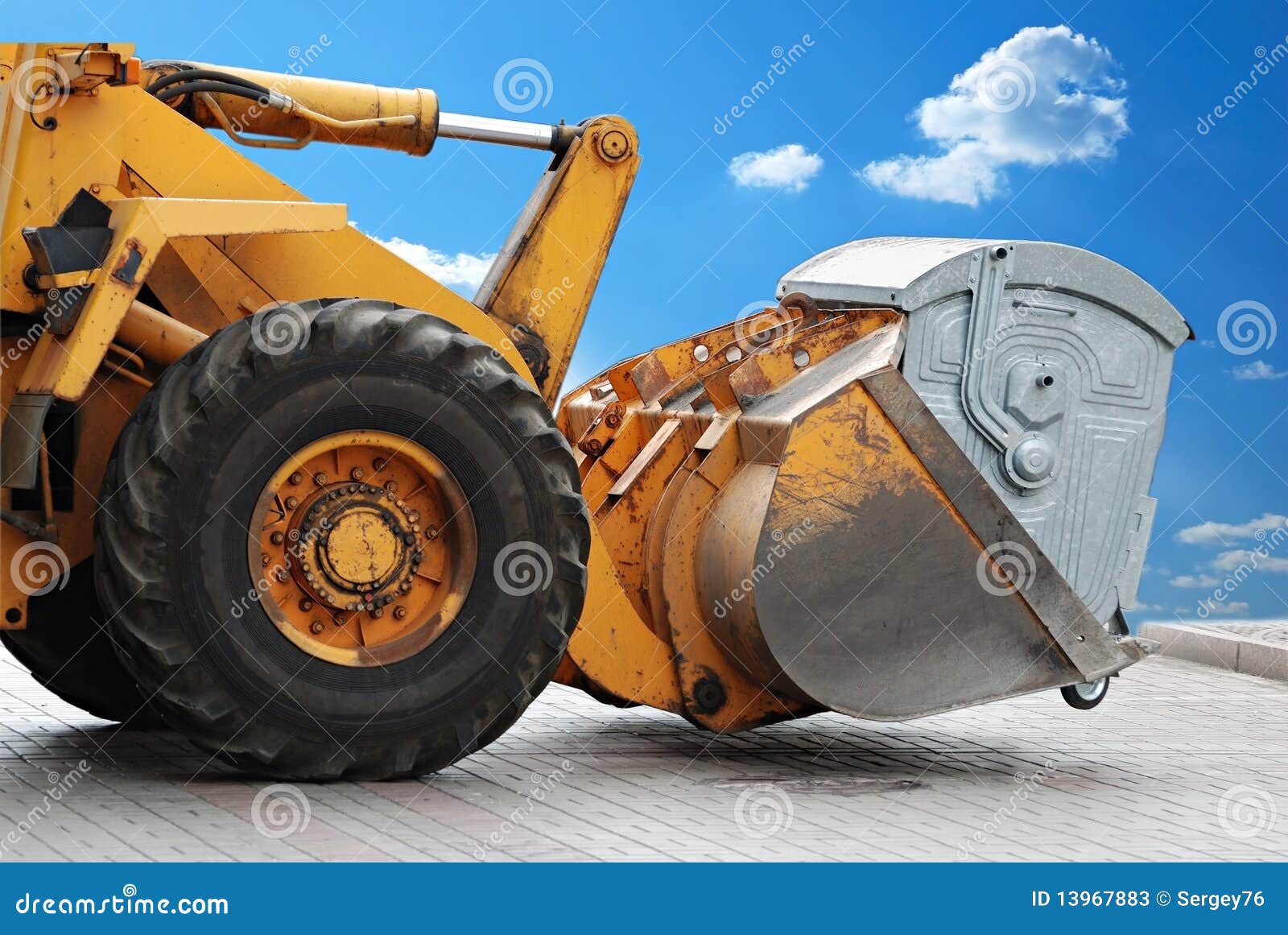 Digger With Garbage Container Royalty-Free Stock Photo | CartoonDealer ...