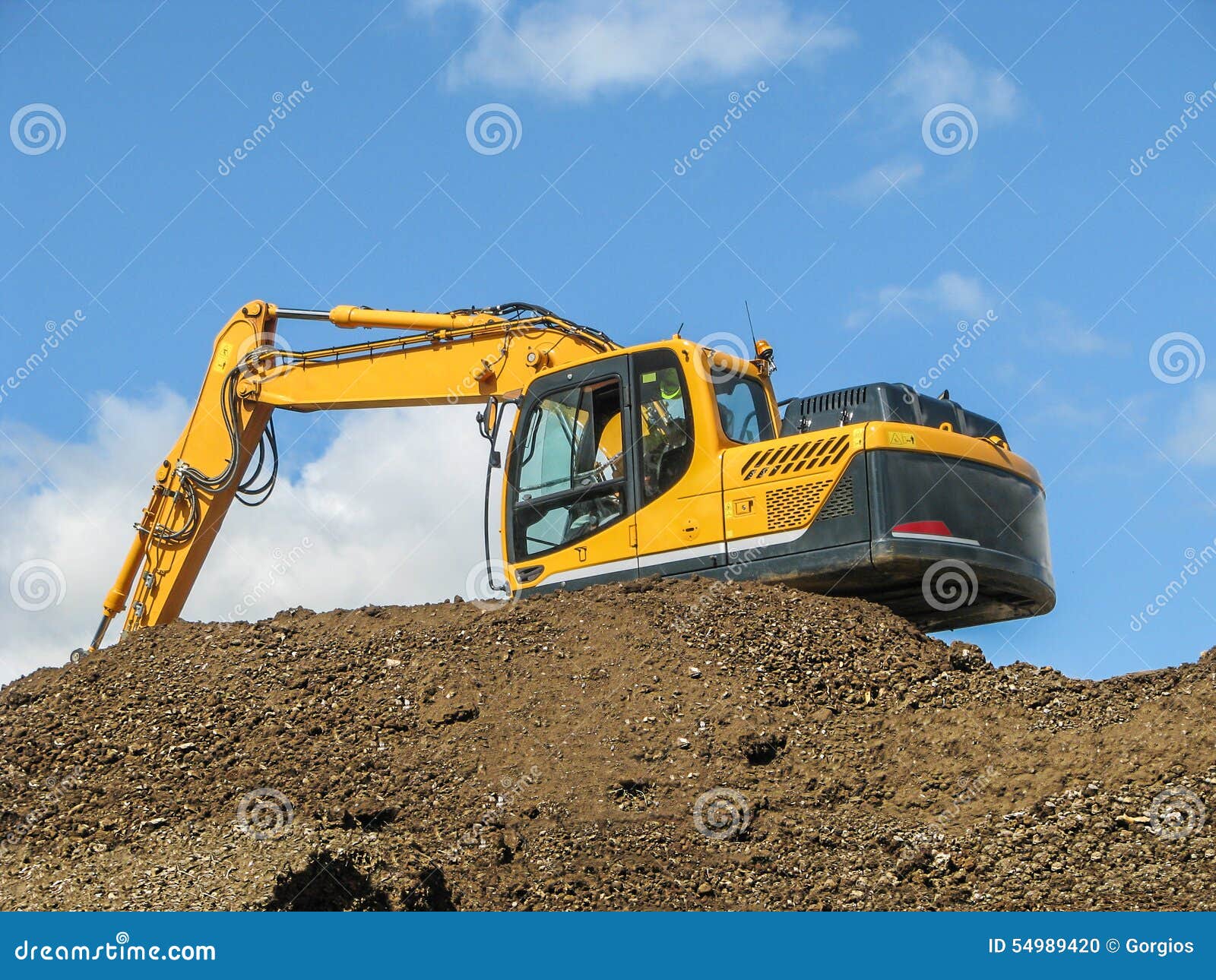 Digger stock photo. Image of pile, digger, rubbish, machinery - 54989420