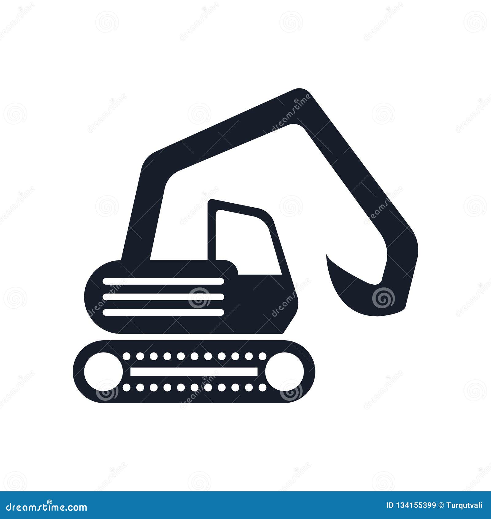 Digger Icon Vector Sign and Symbol Isolated on White Background, Digger ...