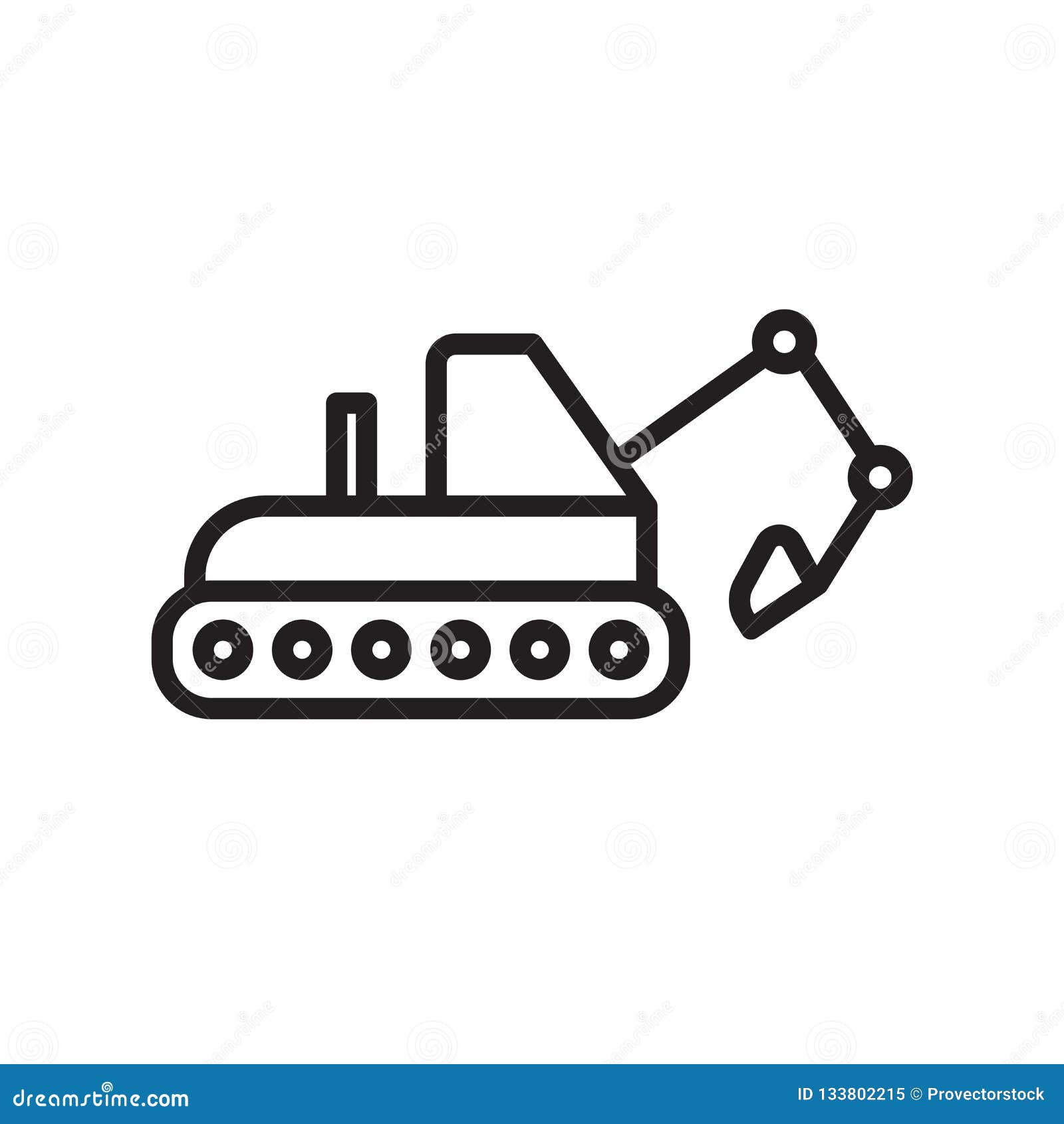 Digger Icon On White Background. Simple Element Illustration From ...