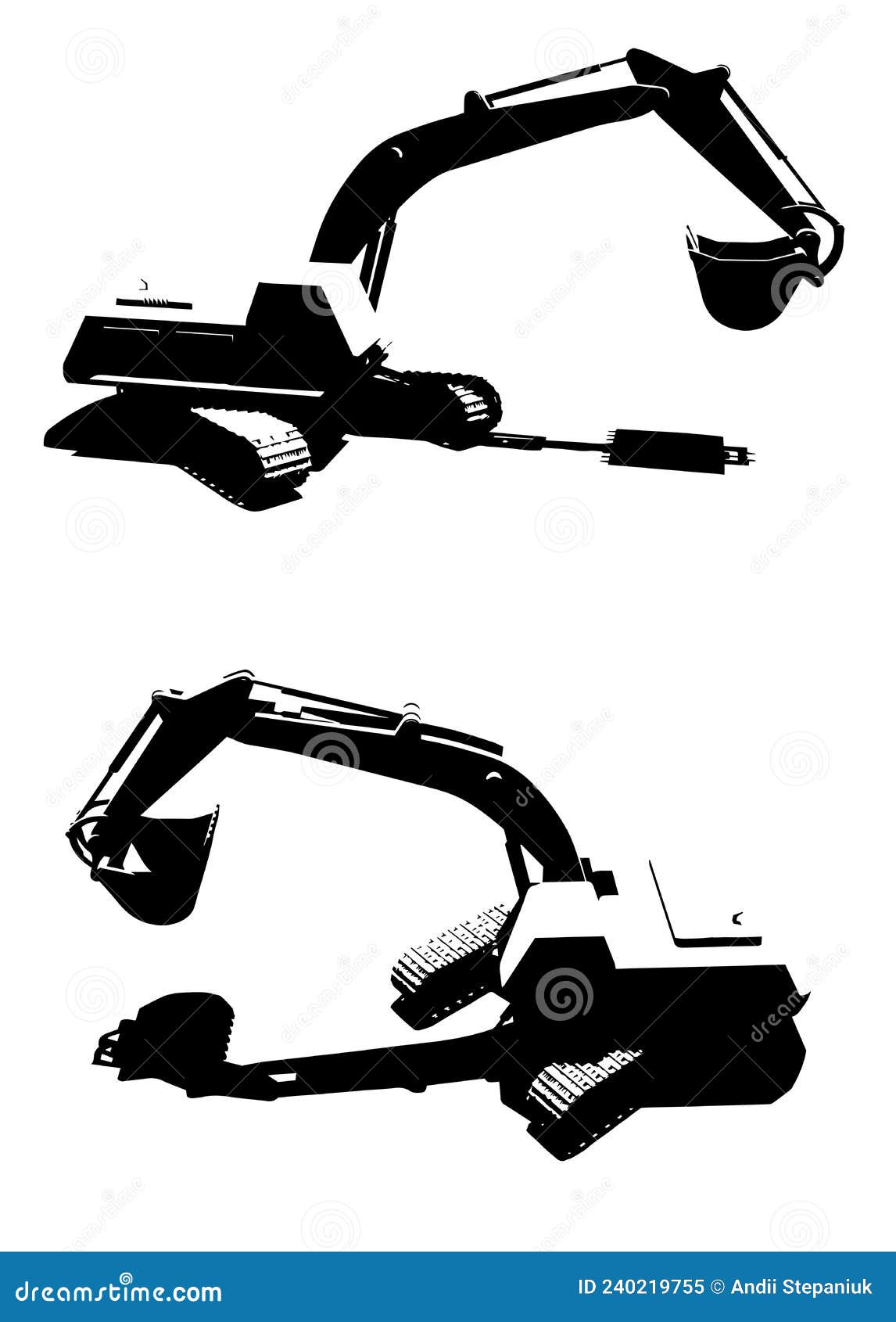 Digger illustrations stock vector. Illustration of digger - 240219755