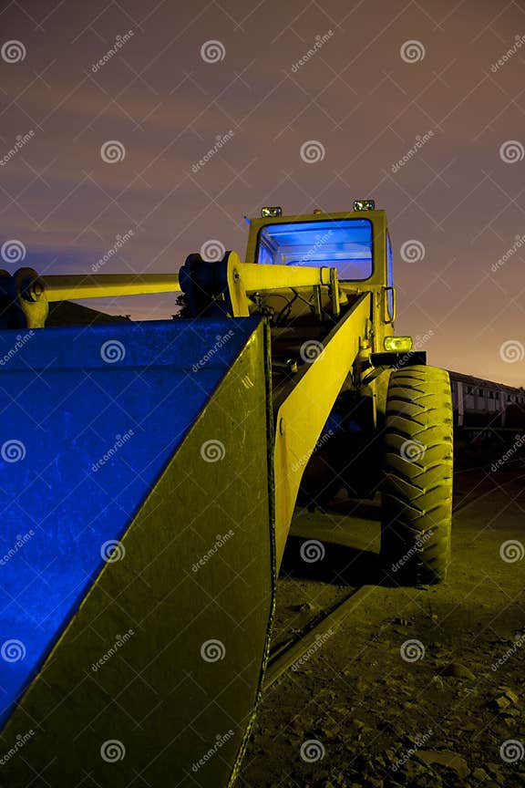 Digger light painted stock photo. Image of exposure, abandoned - 22624576