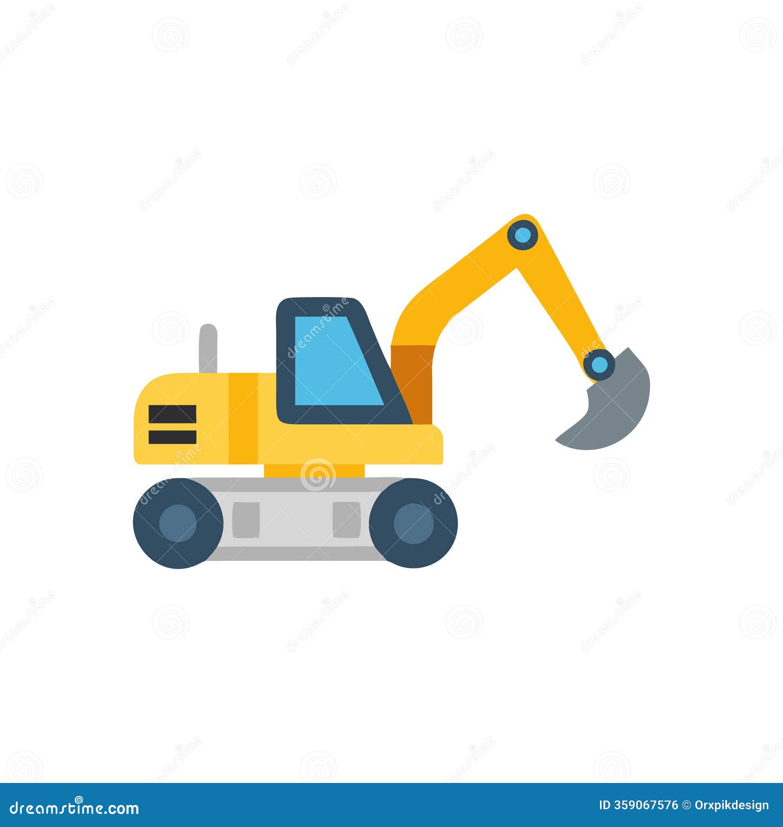 Digger Machine Icon for Heavy Lifting Stock Illustration - Illustration ...