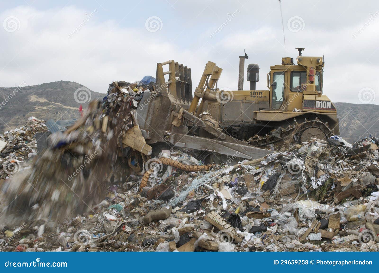 Digger Moving Waste stock photo. Image of excavator, machine - 29659258