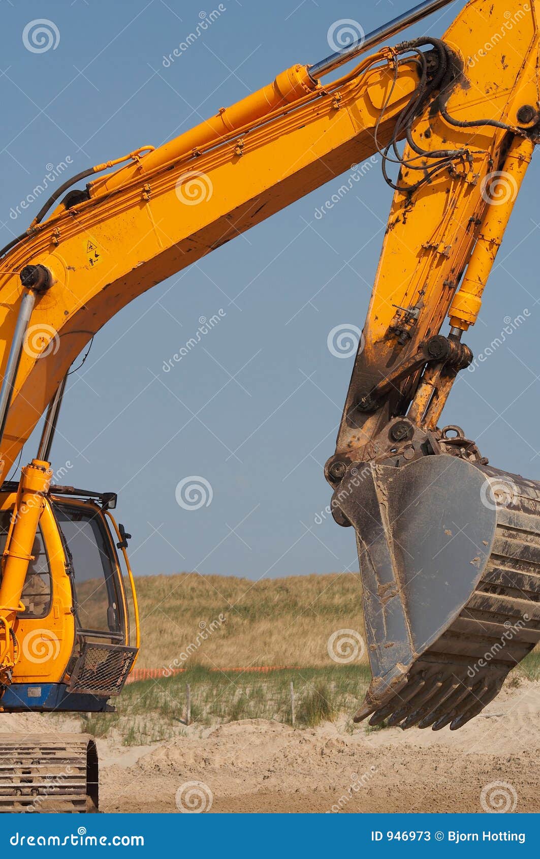 Digger portrait stock image. Image of bulldozer, gear, development - 946973