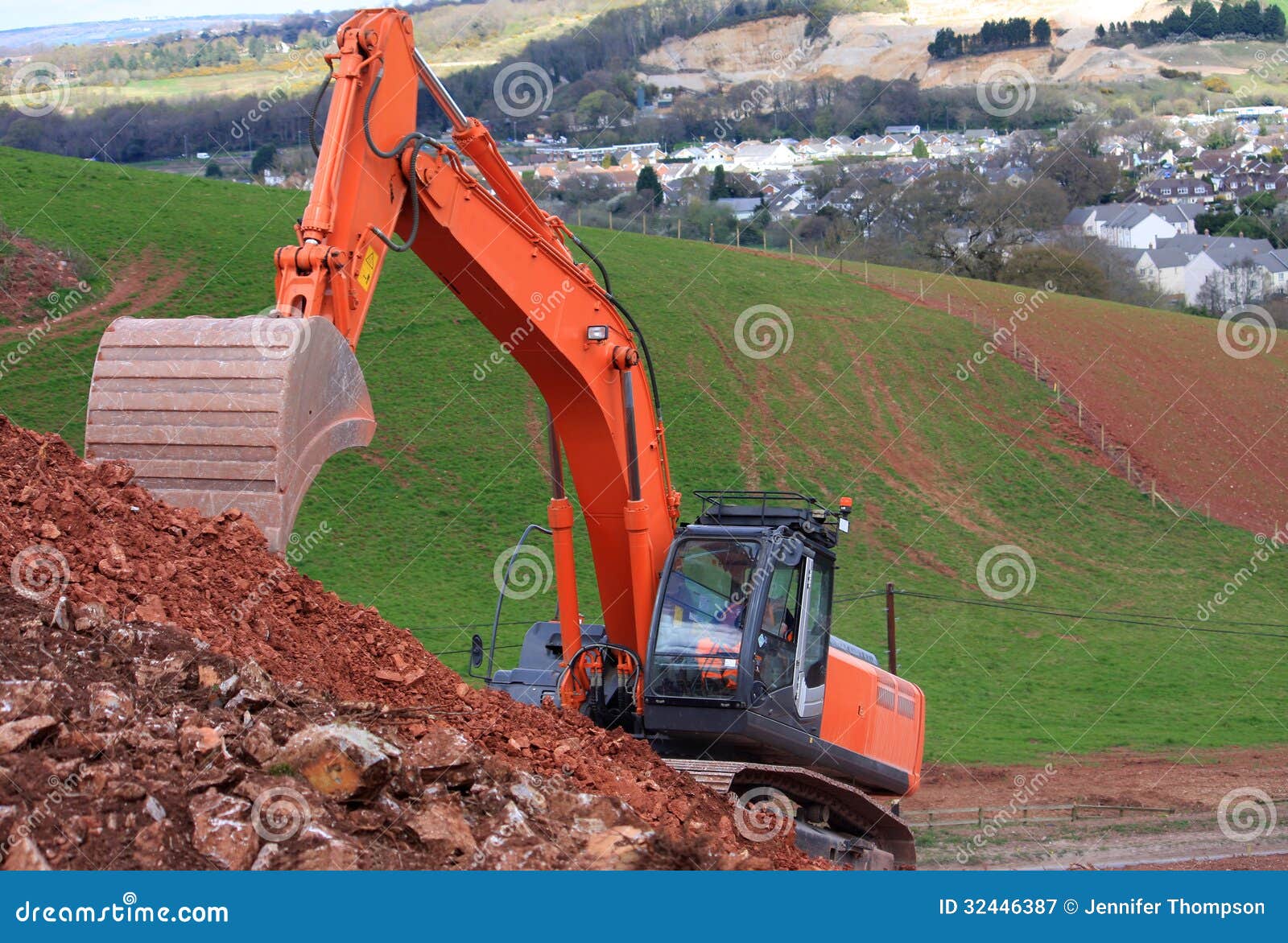 Digger stock image. Image of concrete, digger, plant - 32446387