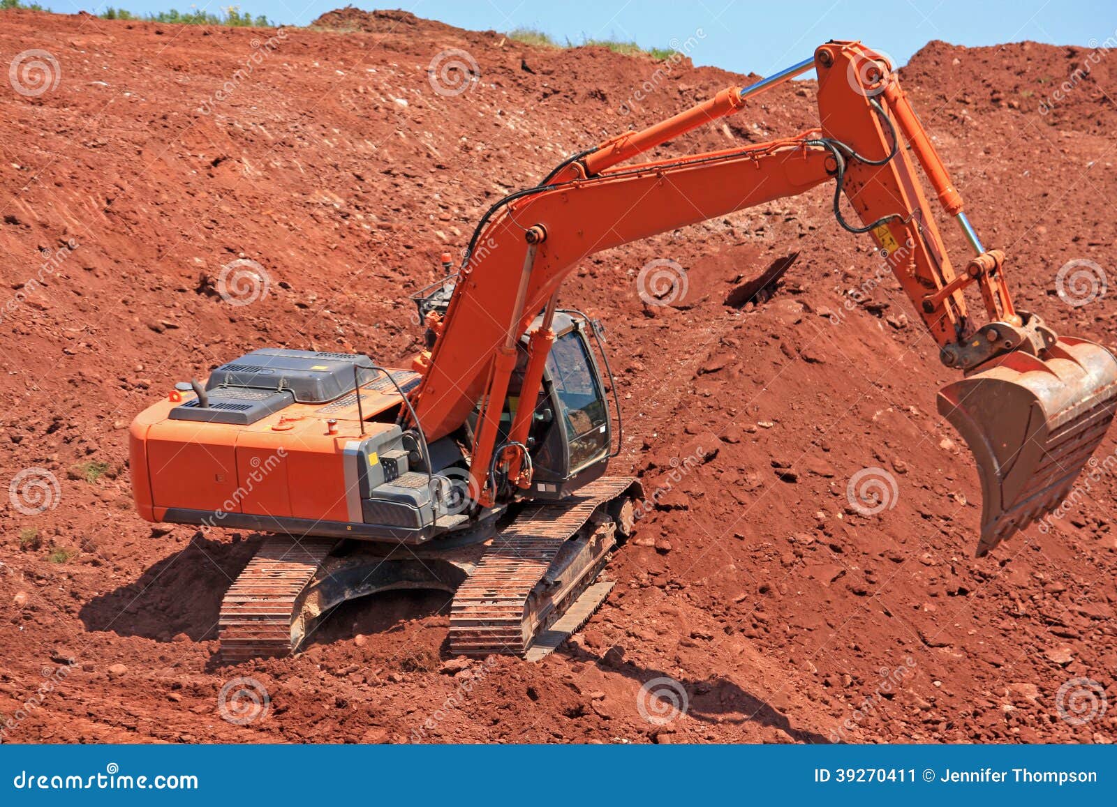 Digger stock image. Image of road, industrial, bucket - 39270411