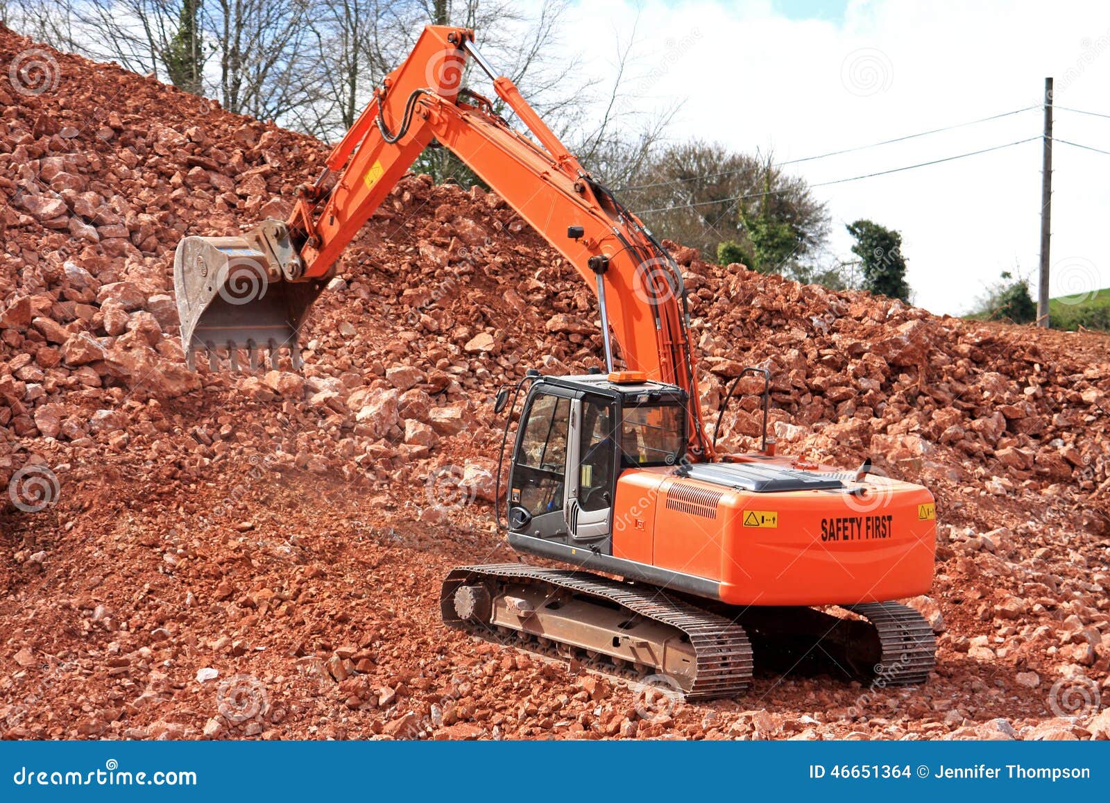 Digger stock photo. Image of diggers, roadworks, tipper - 46651364