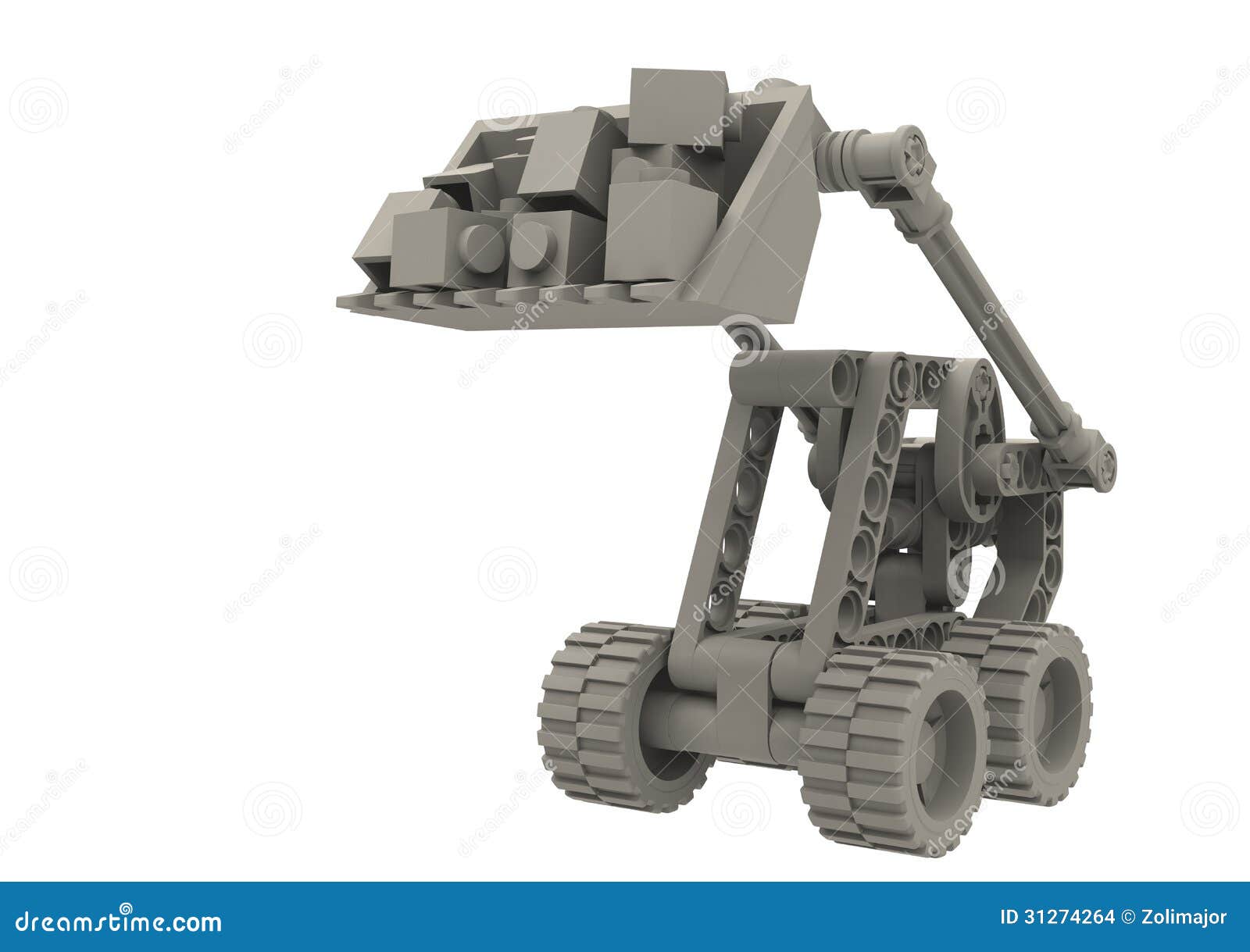 Digger stock illustration. Illustration of digger, render - 31274264