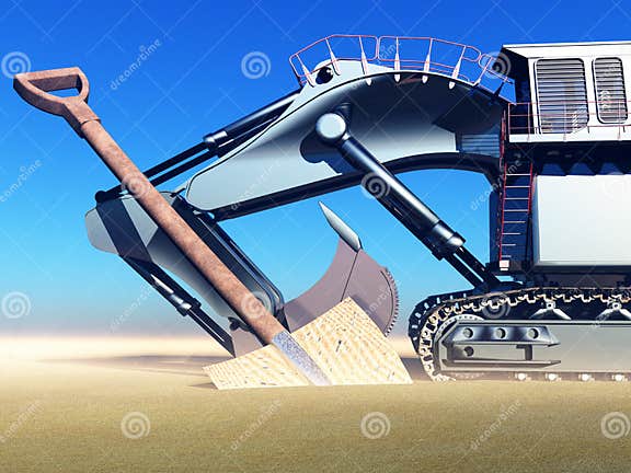 Digger and Spade stock image. Image of equipment, earthmover - 62938081