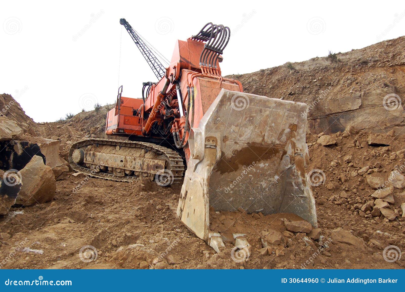 Red Digger In Stone-pit Stock Photography | CartoonDealer.com #78779996