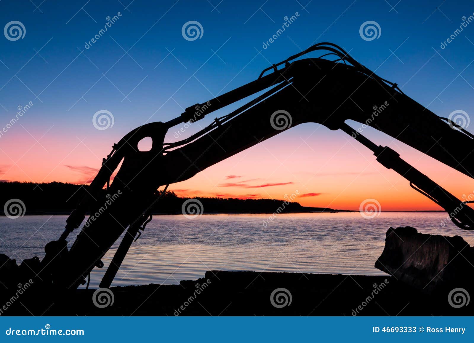 Digger Sunset Arm stock image. Image of industrial, arch - 46693333