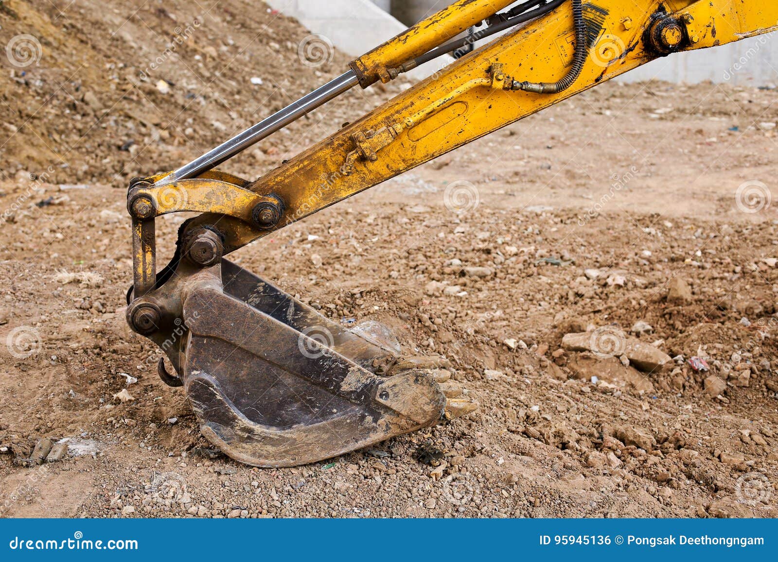 Digger tractor, stock photo. Image of digger, backhoe - 95945136