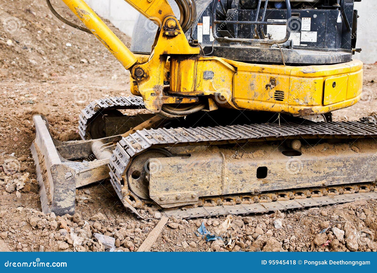 Digger tractor, stock photo. Image of soil, scoop, ground - 95945418