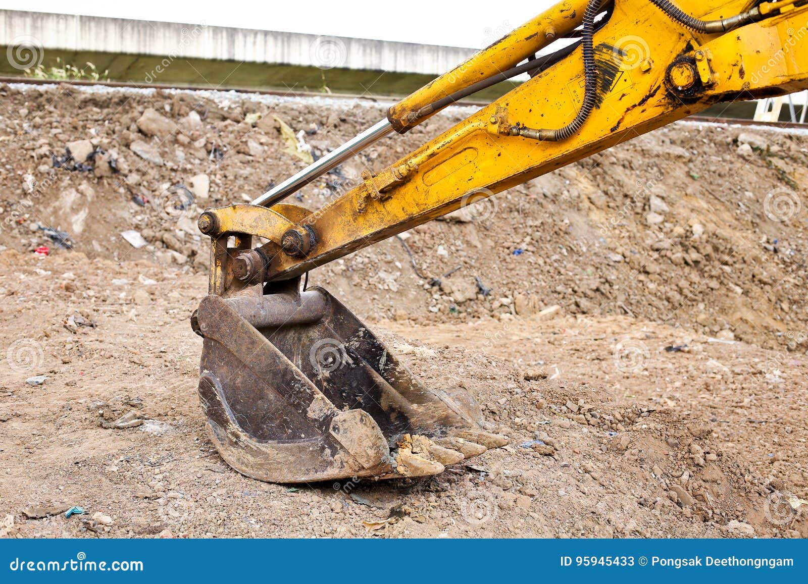 Digger tractor, stock image. Image of work, truck, soil - 95945433