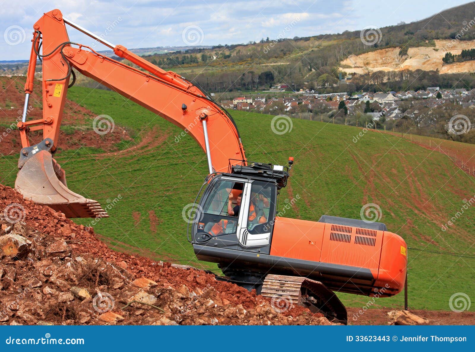 Digger stock image. Image of bucket, swing, tracks, caterpillar - 33623443