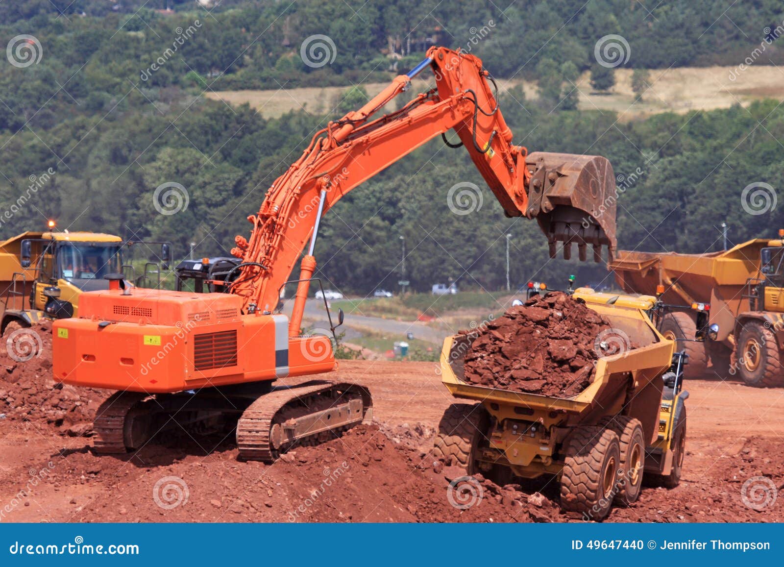 Digger stock photo. Image of roadworks, bulldozers, diggers - 49647440