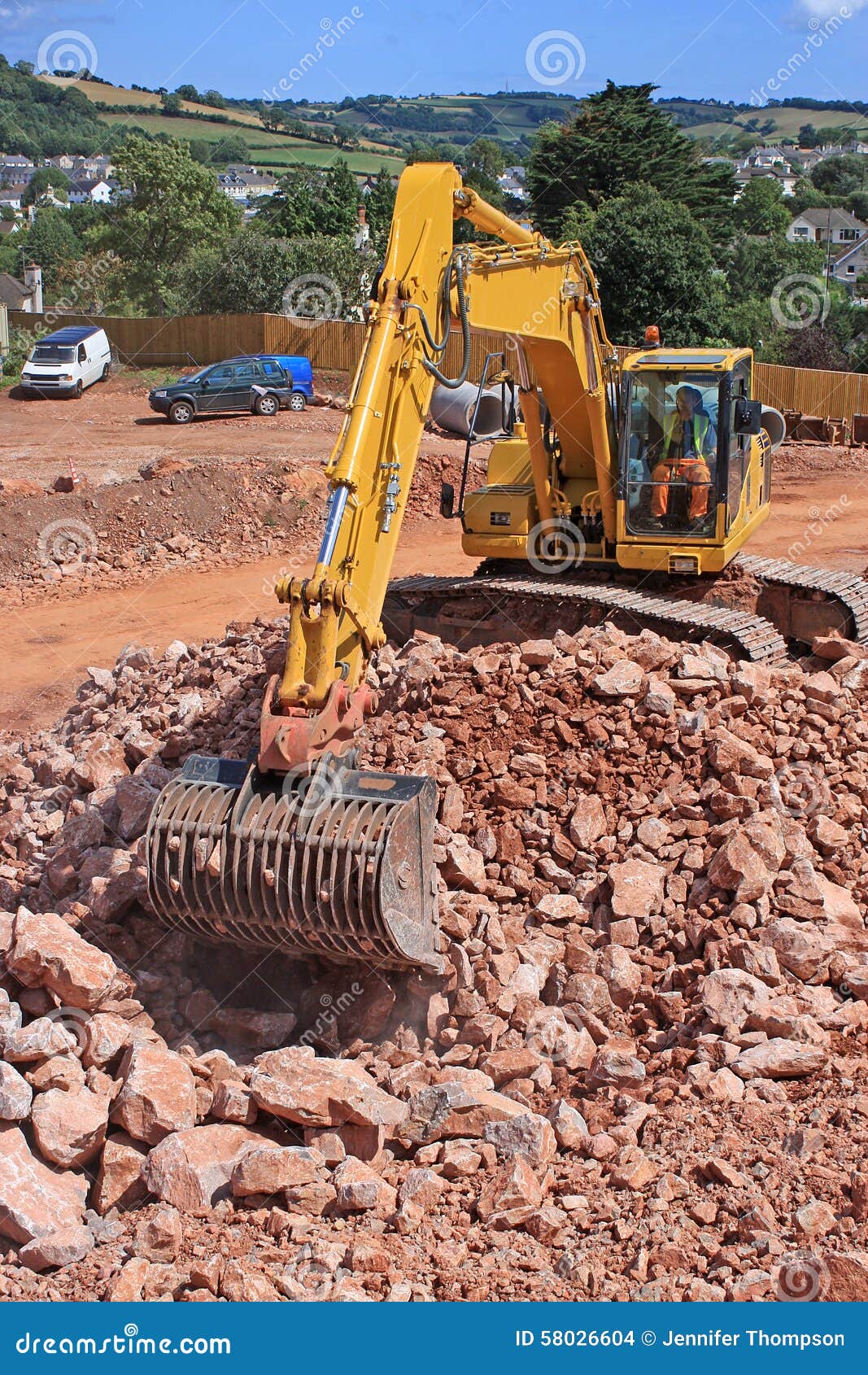 Digger stock photo. Image of construction, hydraulic - 58026604