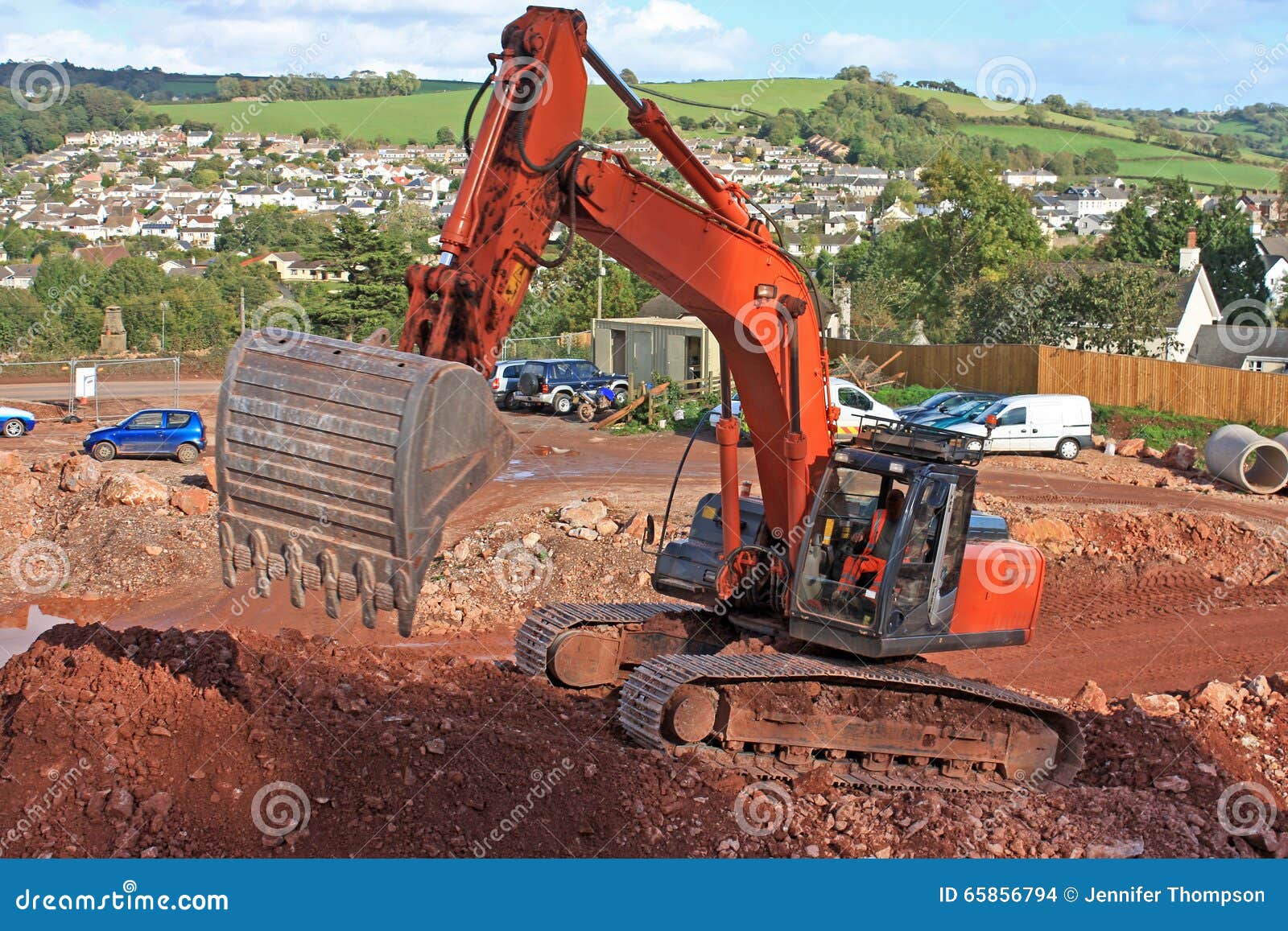 Digger stock photo. Image of plant, swing, tracks, grader - 65856794